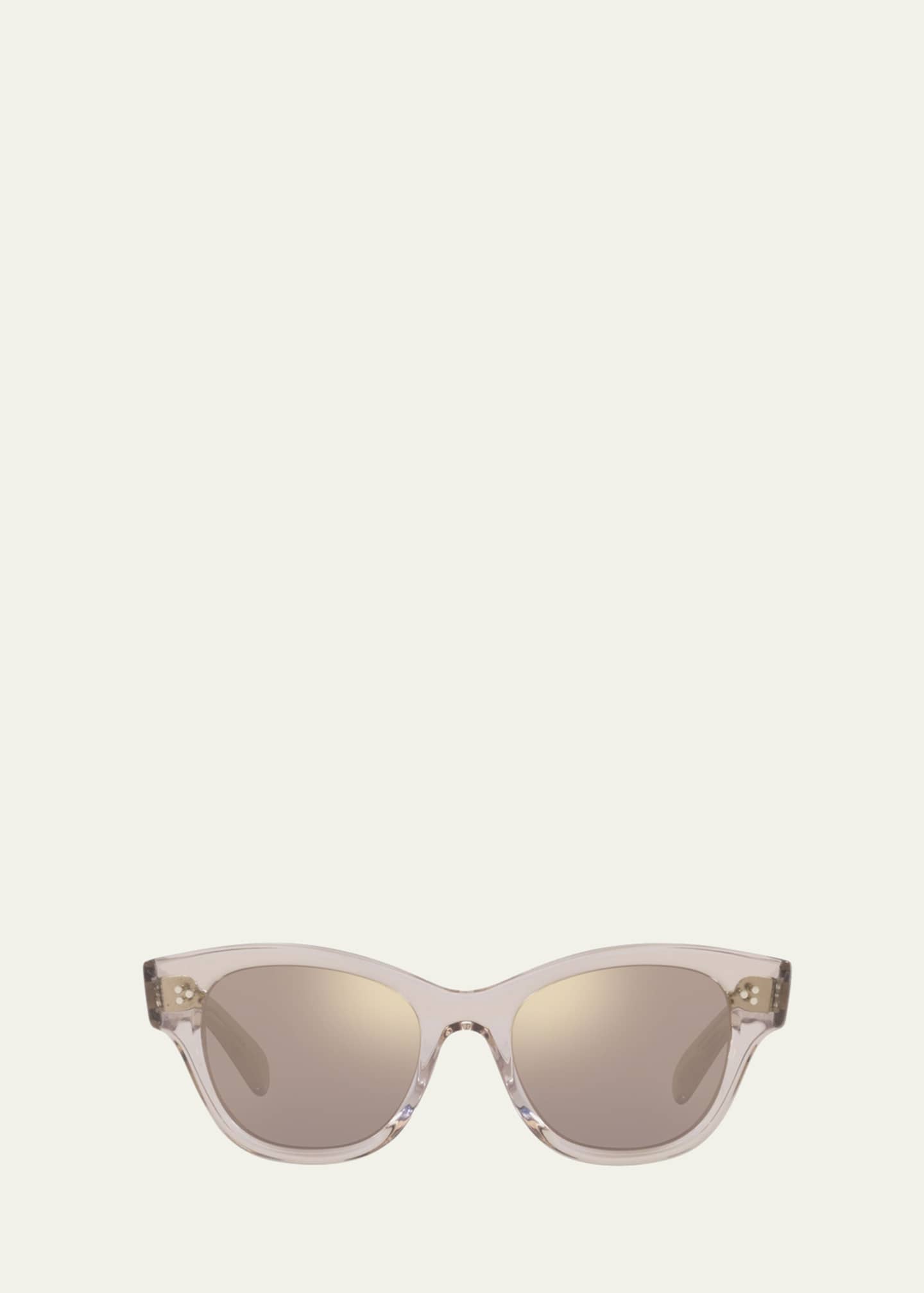 Oliver Peoples Semi-Transparent Square Acetate Sunglasses - Bergdorf ...