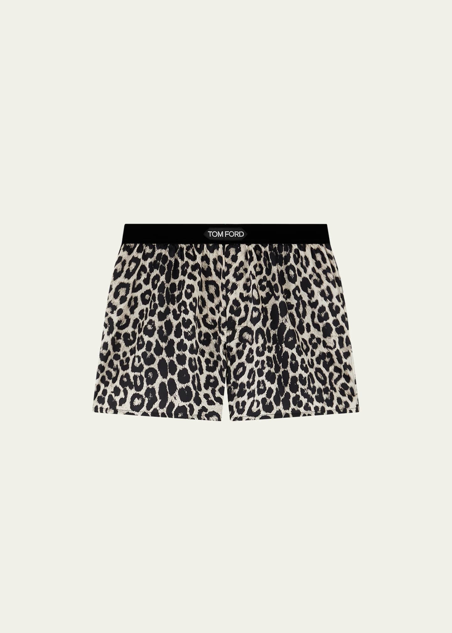 Tom Ford Mens Silk Leopard Print Boxer Shorts Bergdorf Goodman