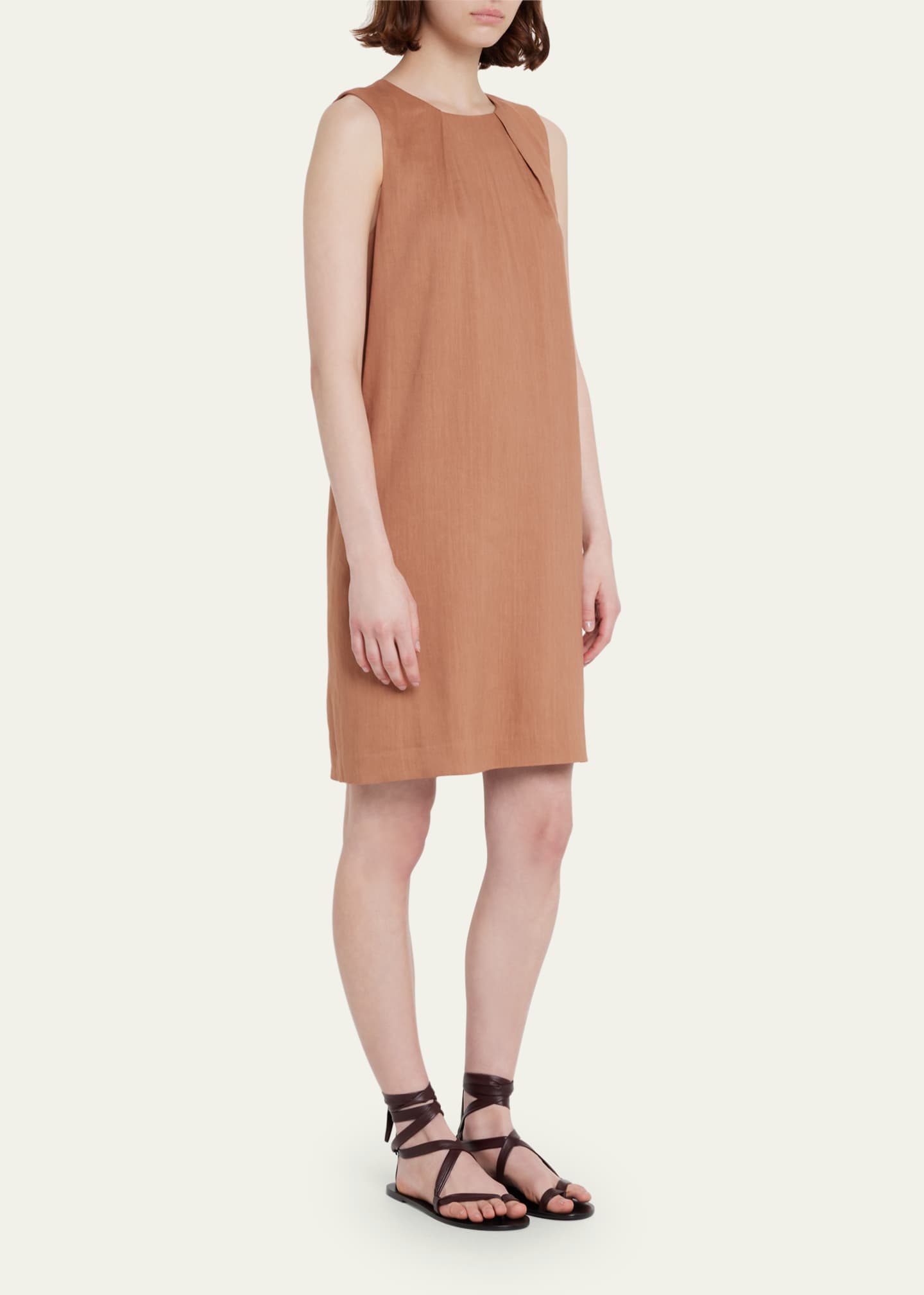Kobi Halperin Peyton Pleated Sleeveless Shift Dress - Bergdorf Goodman