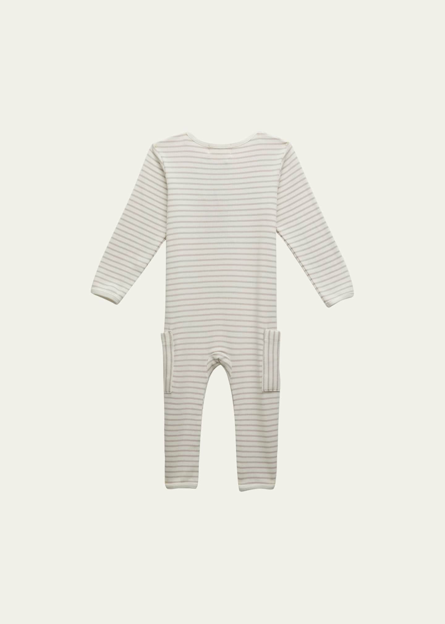 Albetta Kid's Crocheted Bear Striped Playsuit, Size Newborn-12M ...