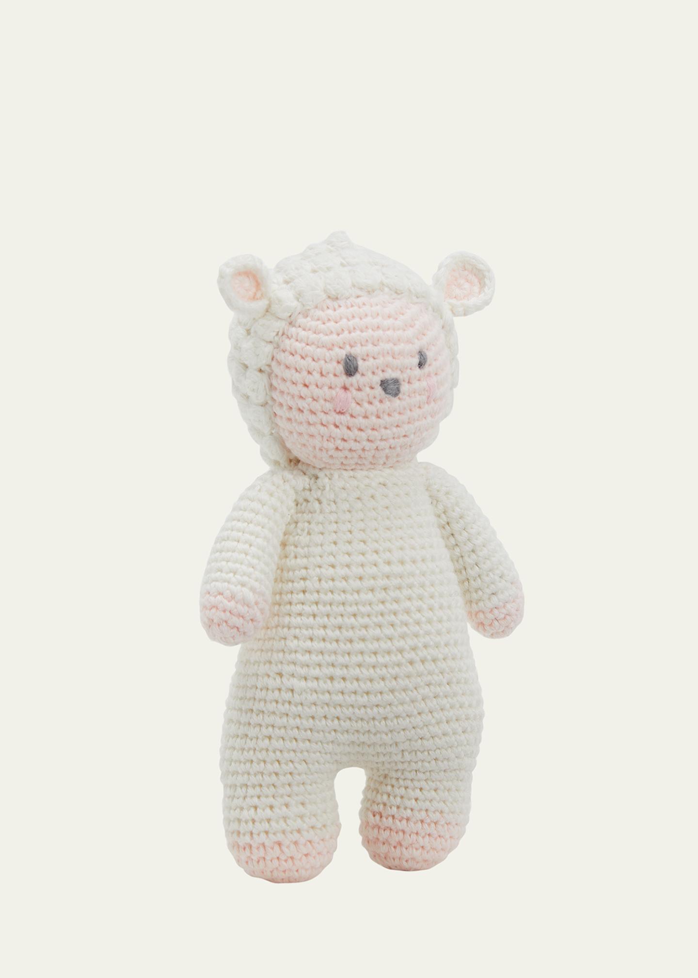 Albetta Layla Crochet Lamb Rattle Toy Bergdorf Goodman