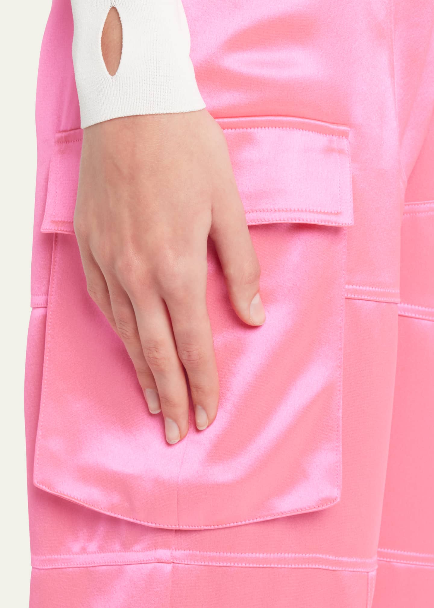 Retrofete Portela Silky Drawstring-Cuff Cargo Pants - Bergdorf Goodman