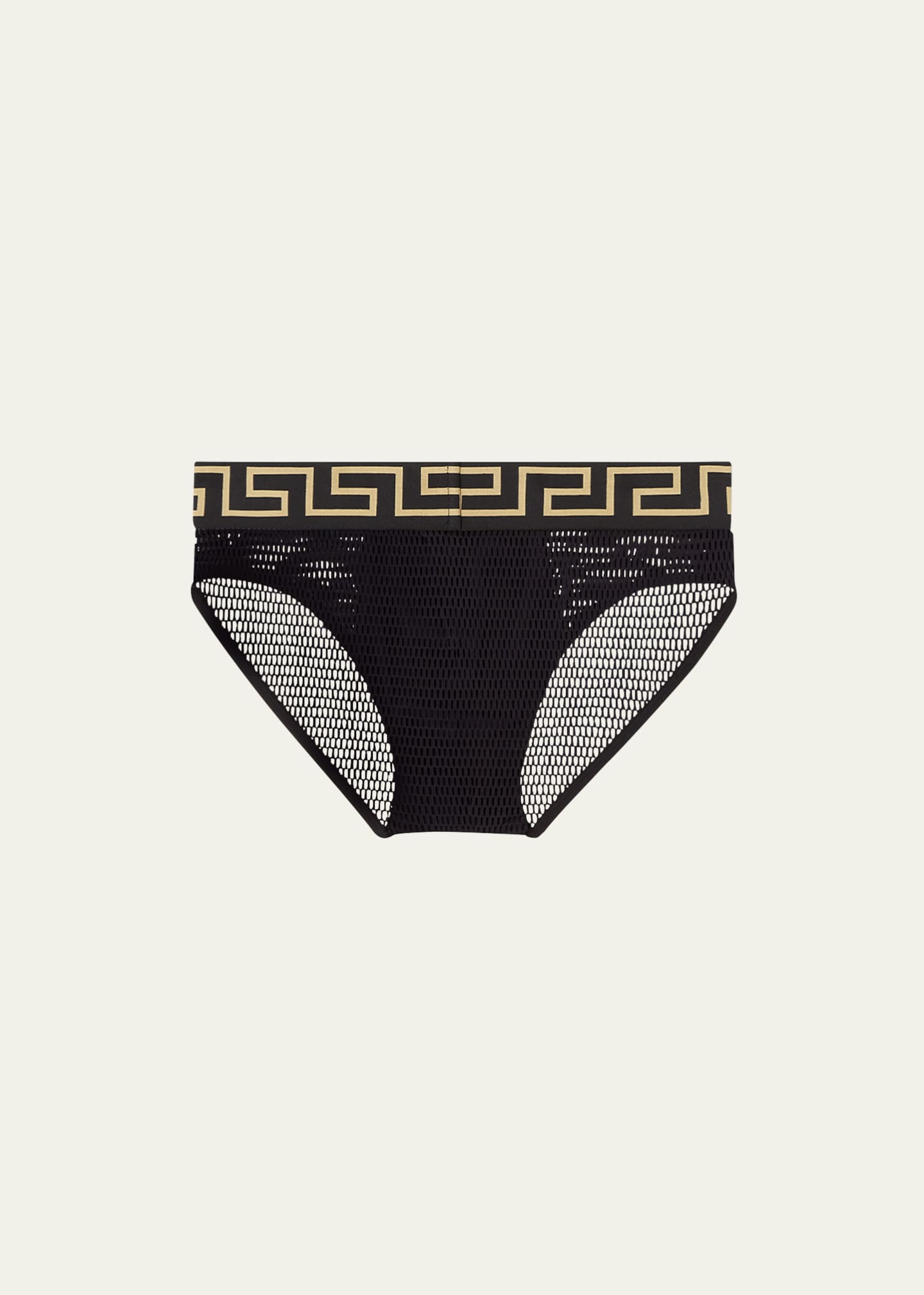 Versace Men's La Greca Mesh Briefs - Bergdorf Goodman