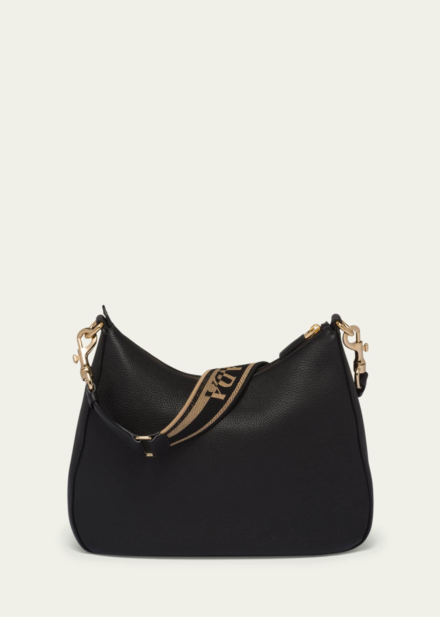 Prada Zip Leather Hobo Bag - Bergdorf Goodman