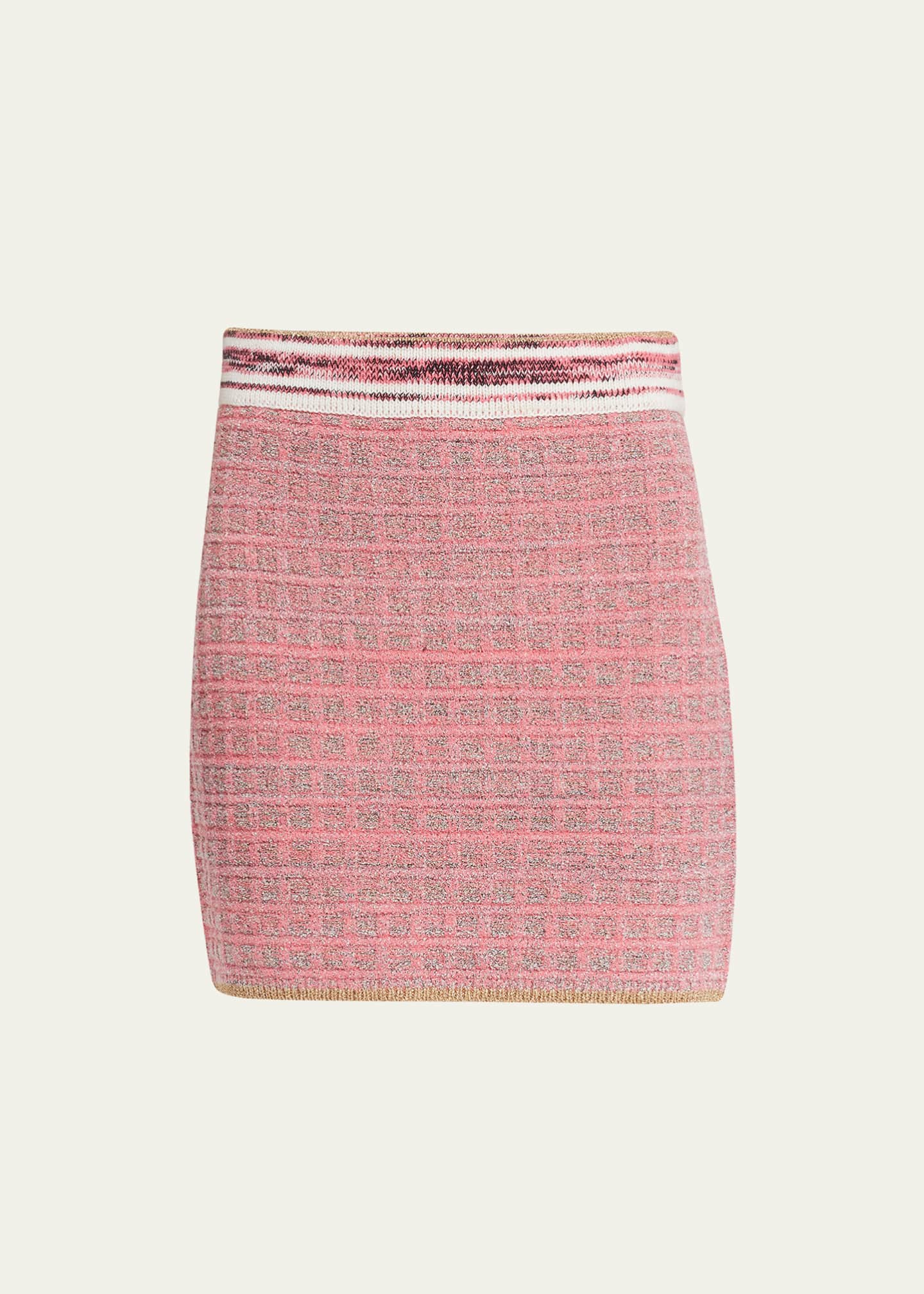 L'Agence Julius Tweed Waffle-Stitch Mini Skirt - Bergdorf Goodman