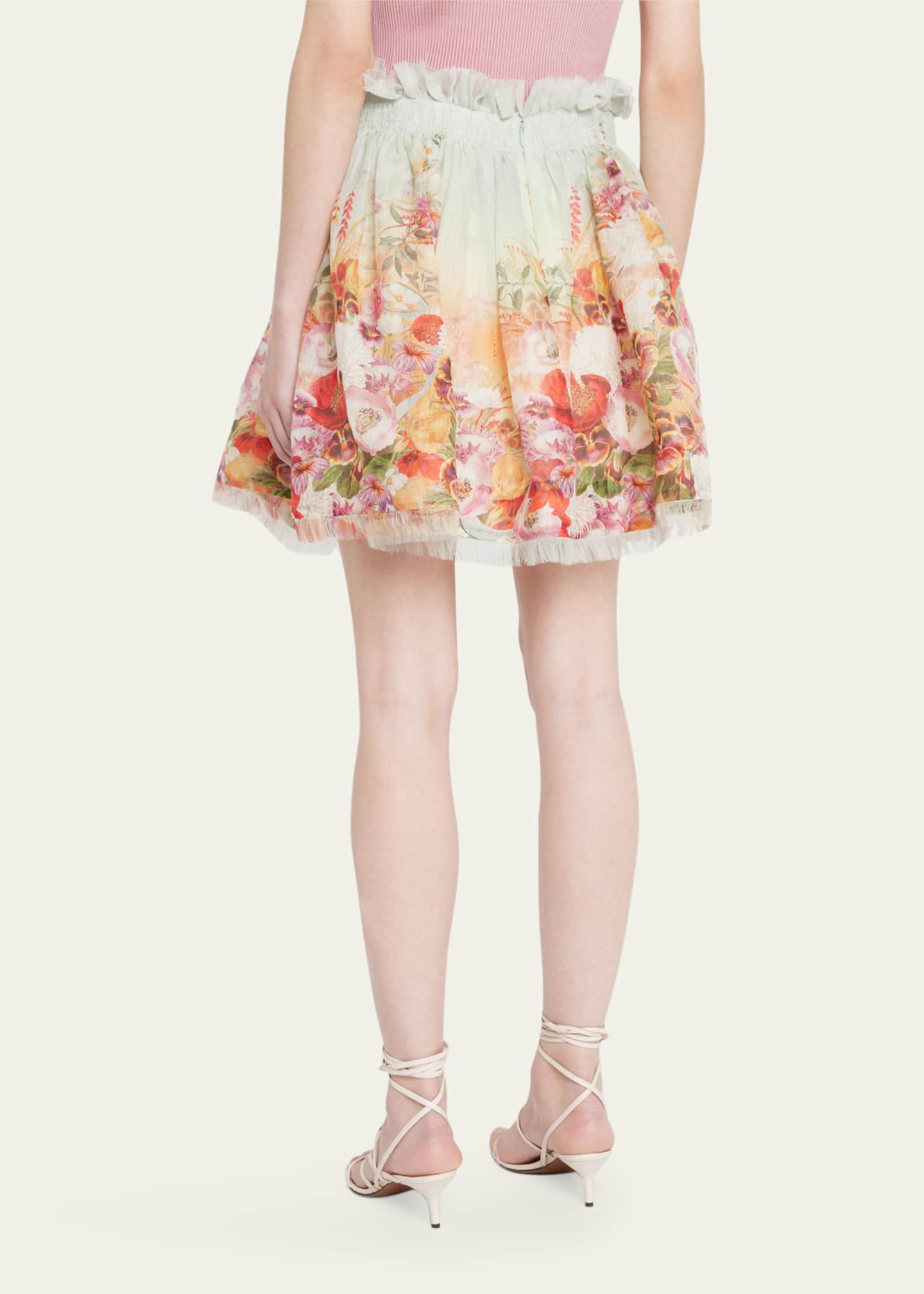 Zimmermann Wonderland Floral Flip Skirt - Bergdorf Goodman