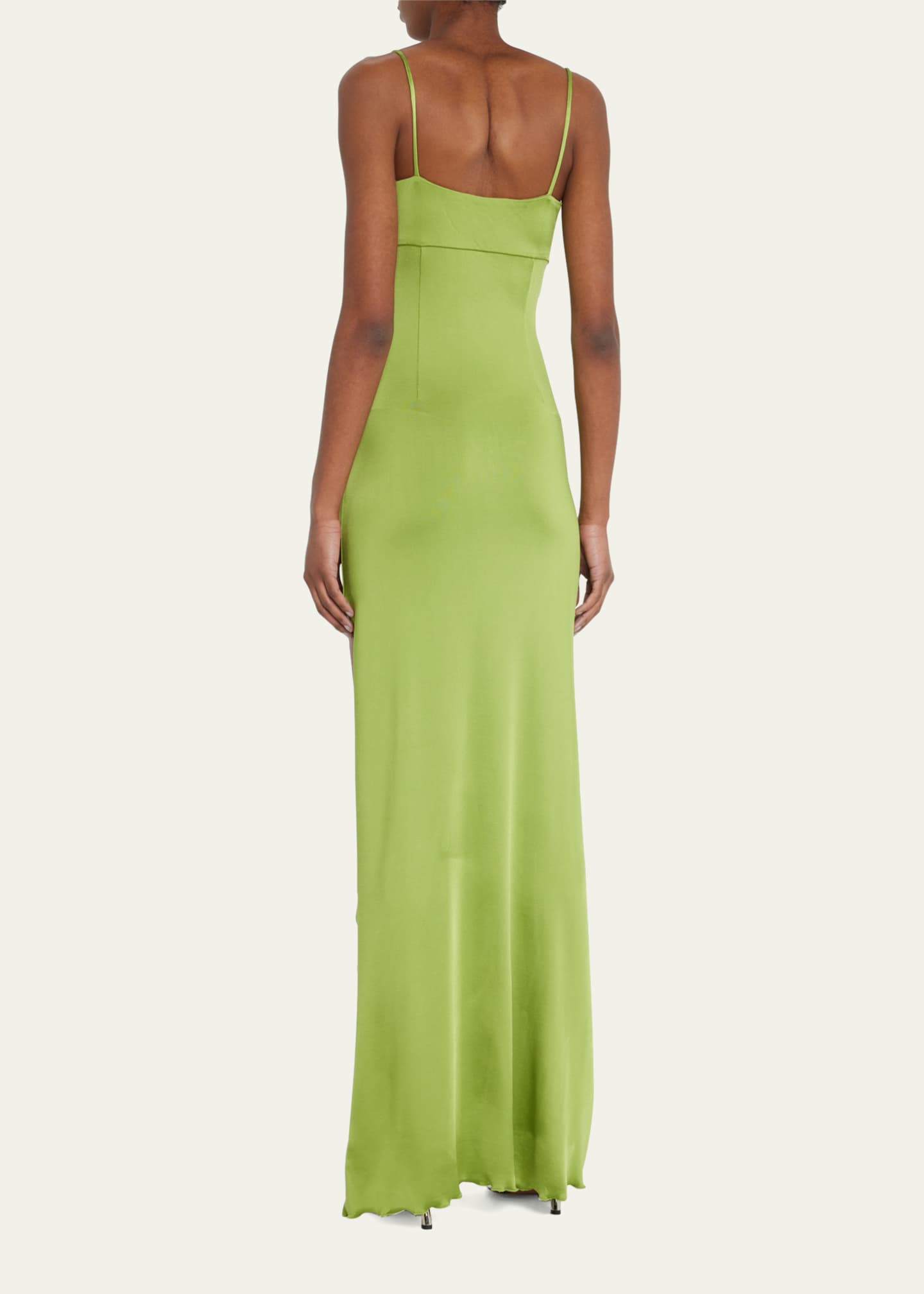 Et Ochs Brie Purl Edge Ruffle-Trim Maxi Dress - Bergdorf Goodman