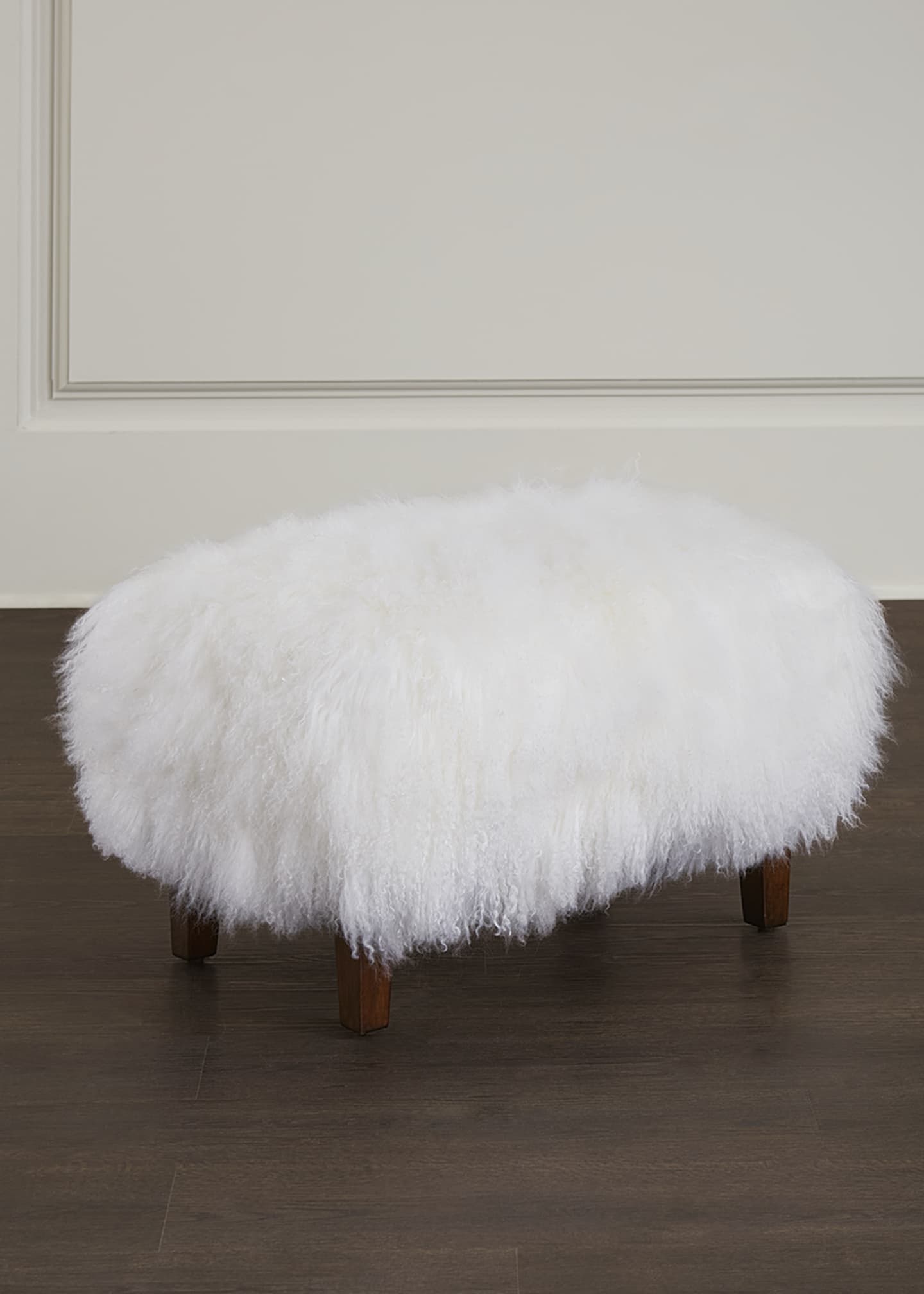 Interlude Home Royce Sheepskin Ottoman - Bergdorf Goodman