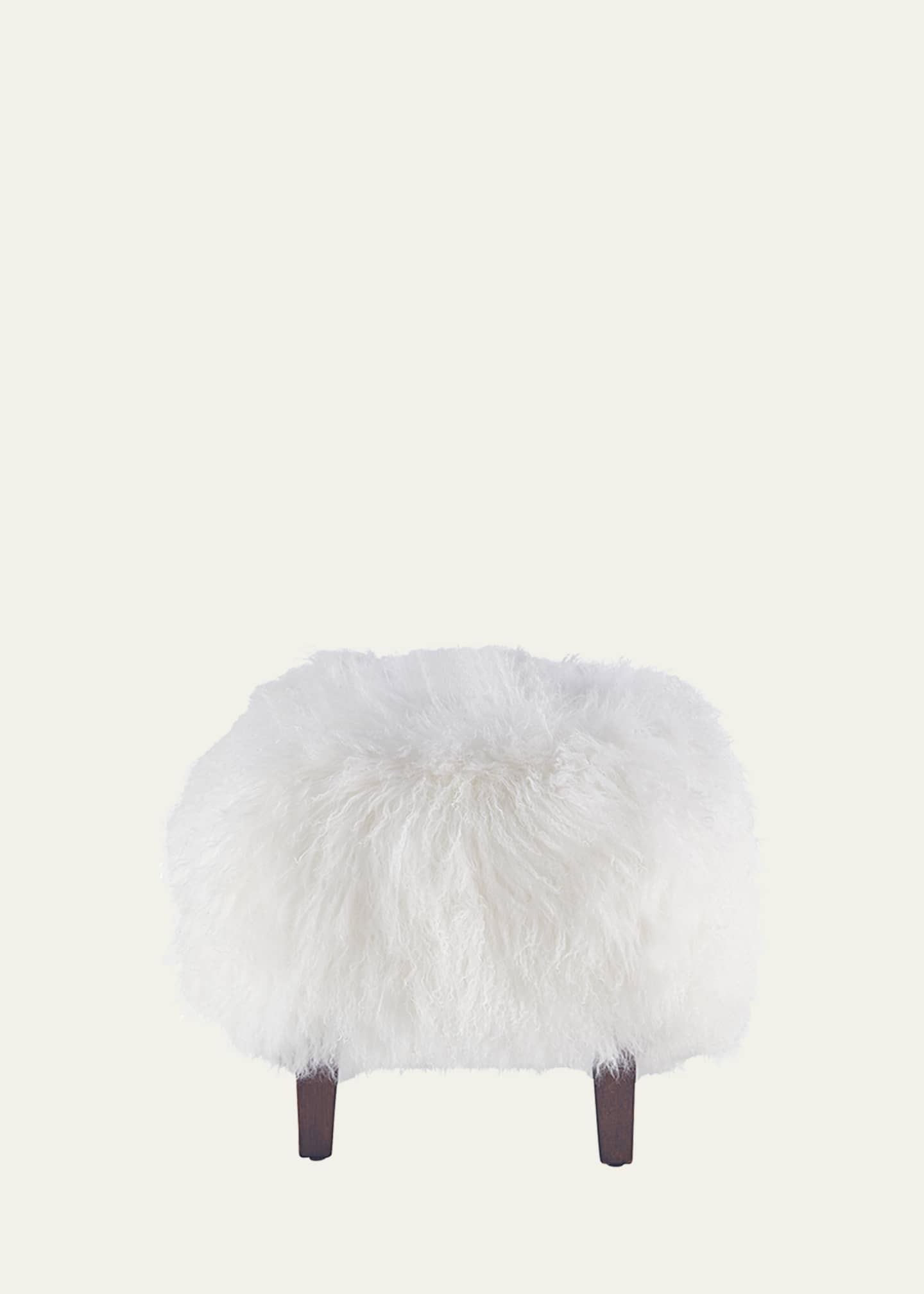 Interlude Home Royce Sheepskin Ottoman - Bergdorf Goodman