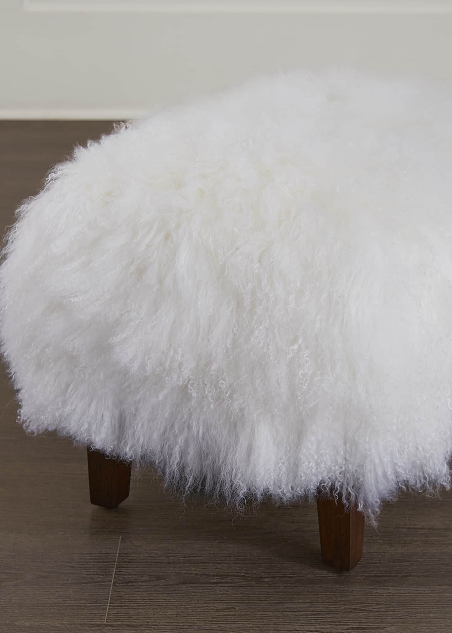 Interlude Home Royce Sheepskin Ottoman - Bergdorf Goodman
