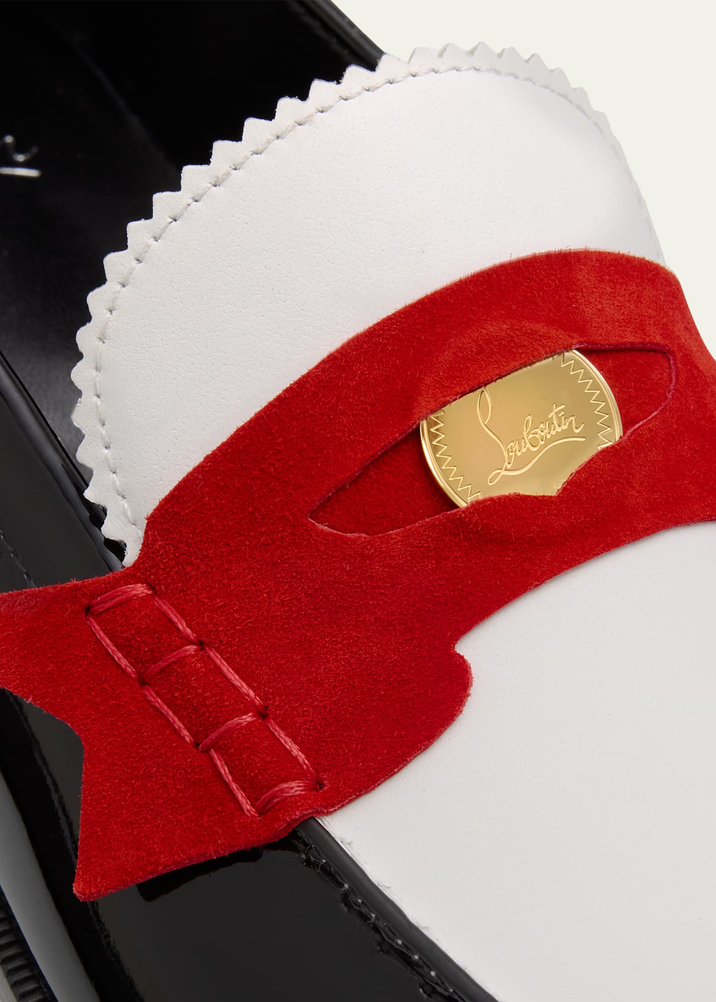 Christian Louboutin Donna Patent Red Sole Penny Loafers - Bergdorf Goodman