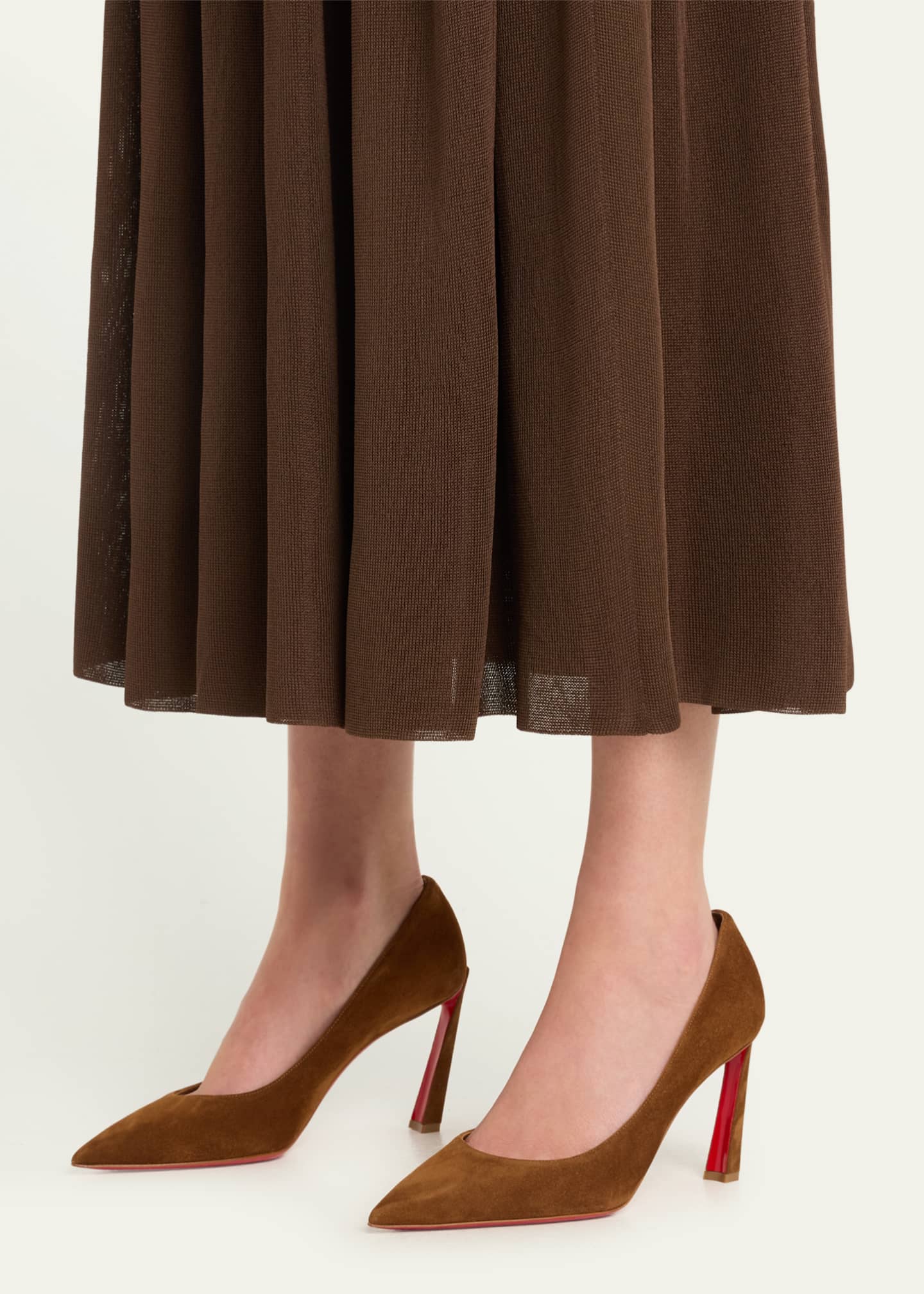 Christian Louboutin Condora Suede Red Sole Pumps - Bergdorf Goodman