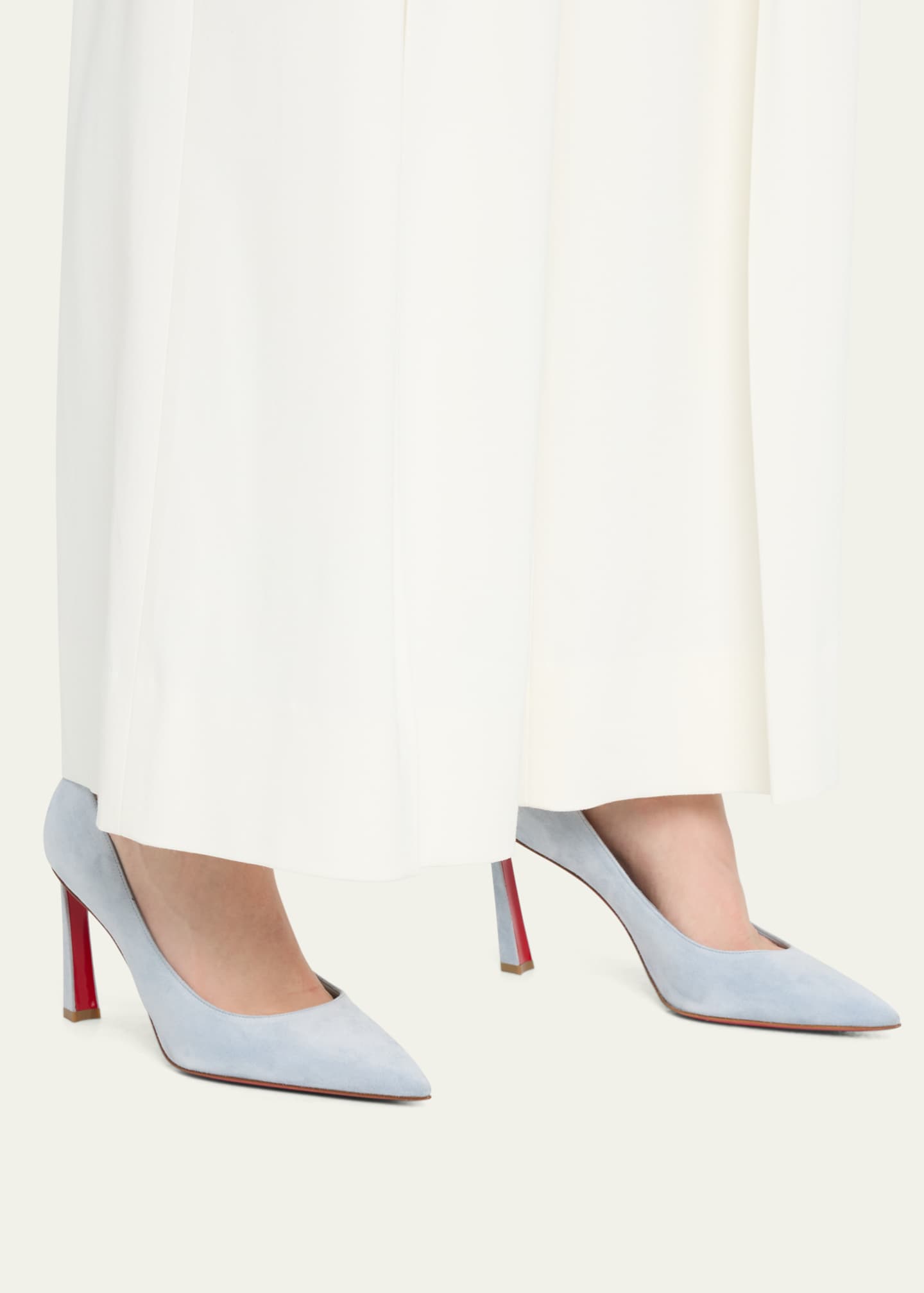 Christian Louboutin Condora Suede Red Sole Pumps - Bergdorf Goodman