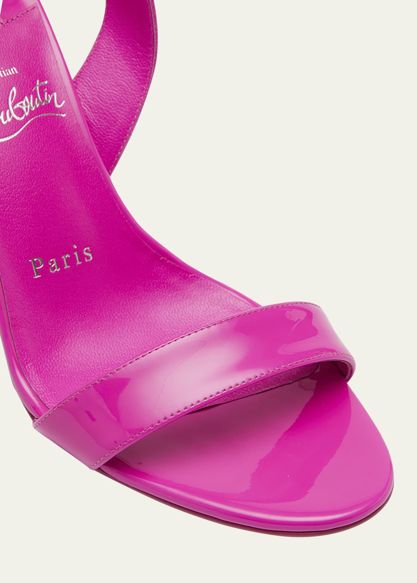 Christian Louboutin Zeppa Patent Ankle-Strap Wedge Sandals - Bergdorf ...