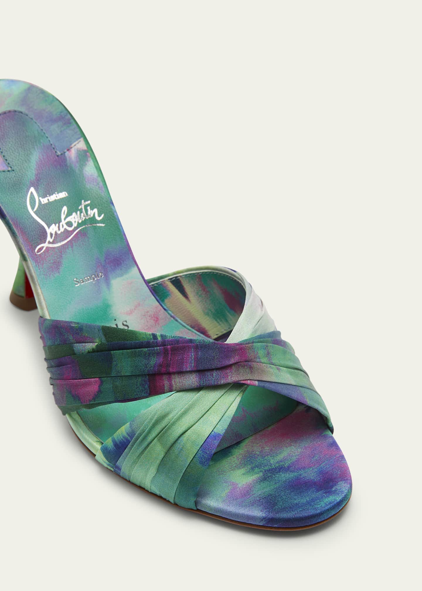 Christian Louboutin Nicol Printed Red Sole Mule Sandals - Bergdorf Goodman