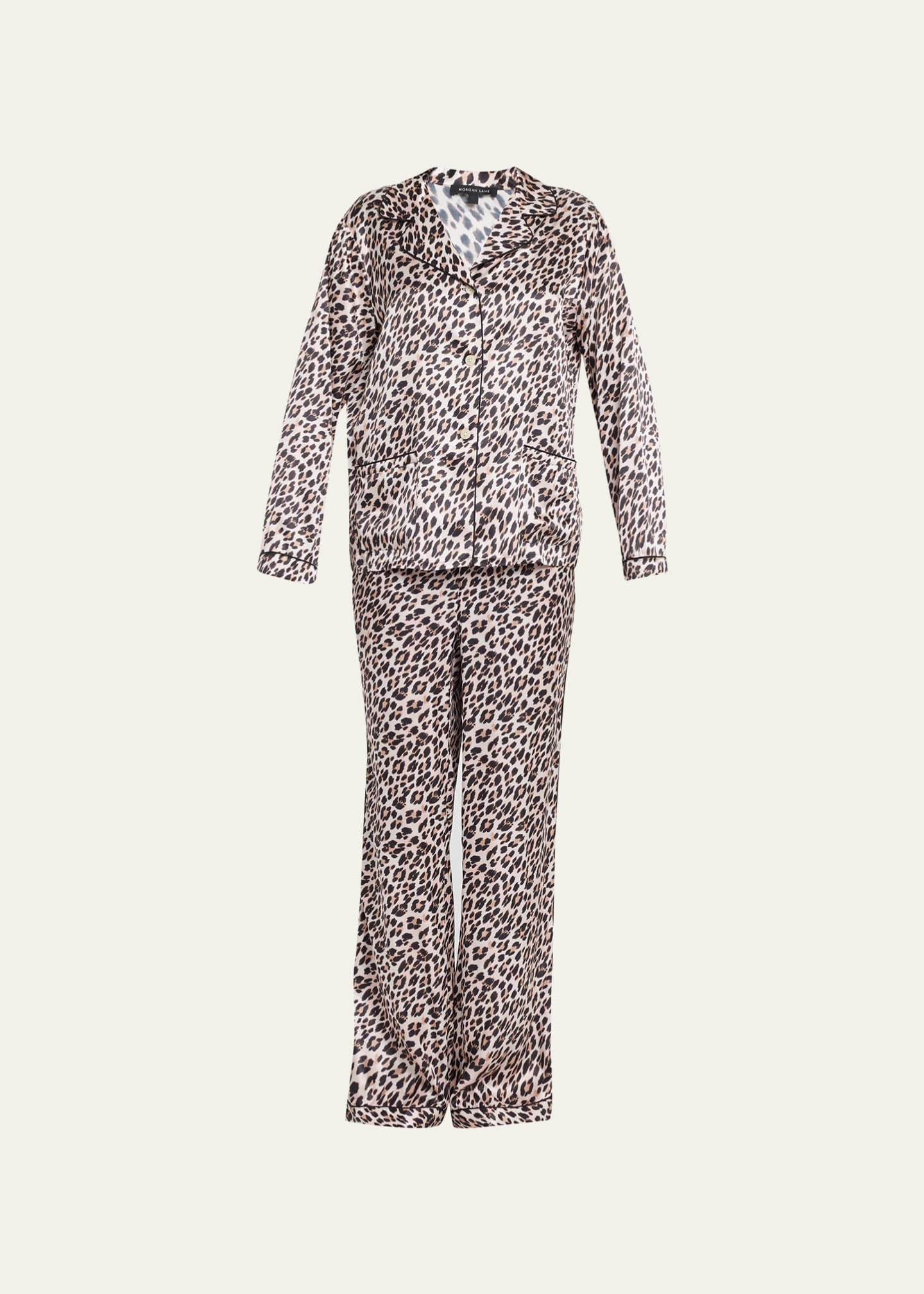 Morgan Lane Jane Parker Leopard-Print Pajama Set - Bergdorf Goodman
