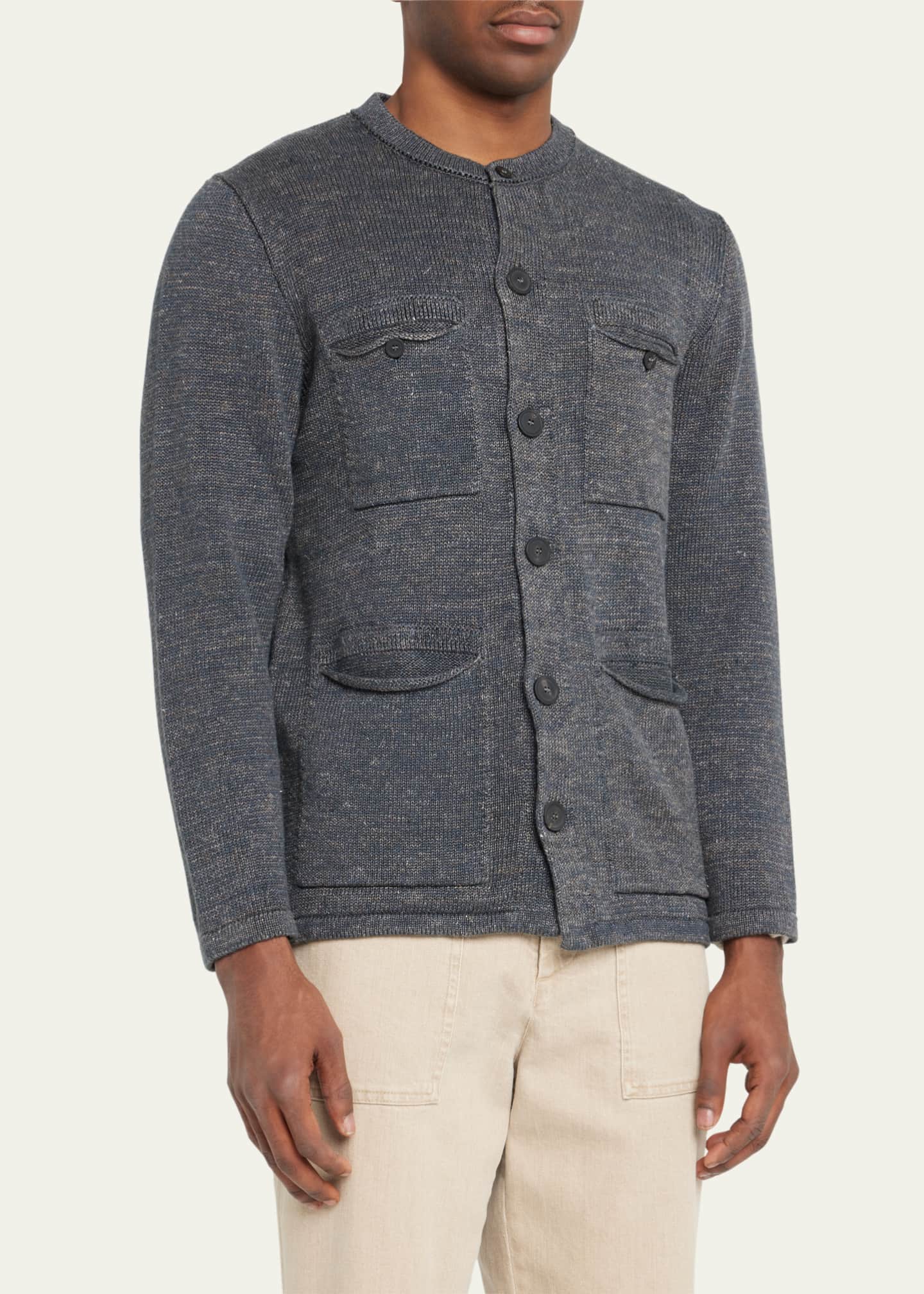 Inis Meain Men's Linen Farmer Jacket - Bergdorf Goodman