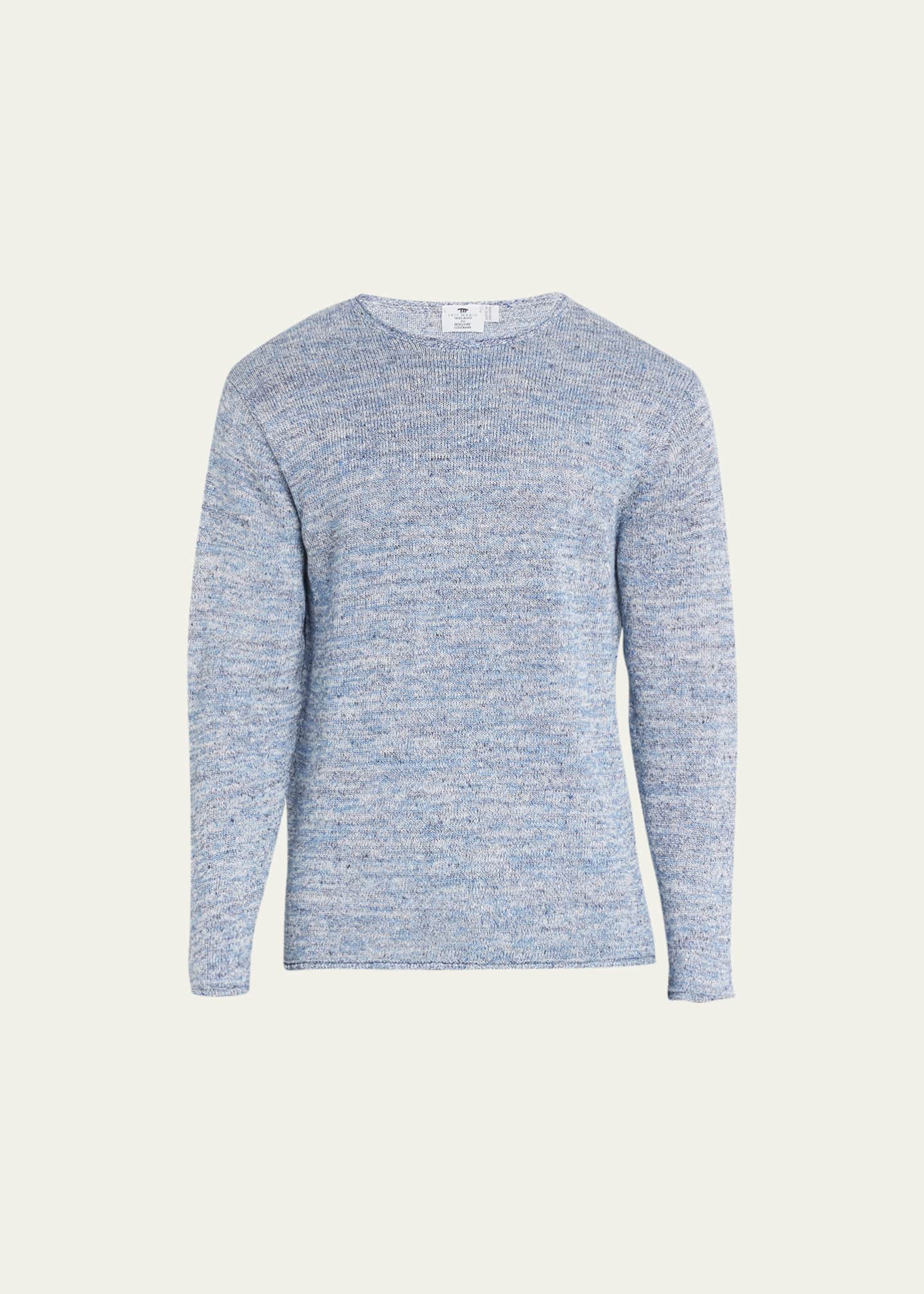 Inis Meain Men's Washed Linen Crewneck Sweater - Bergdorf Goodman