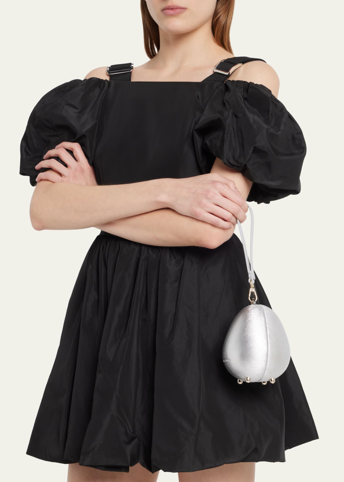 Simone Rocha Micro Egg Metallic Lambskin Crossbody Bag - Bergdorf Goodman