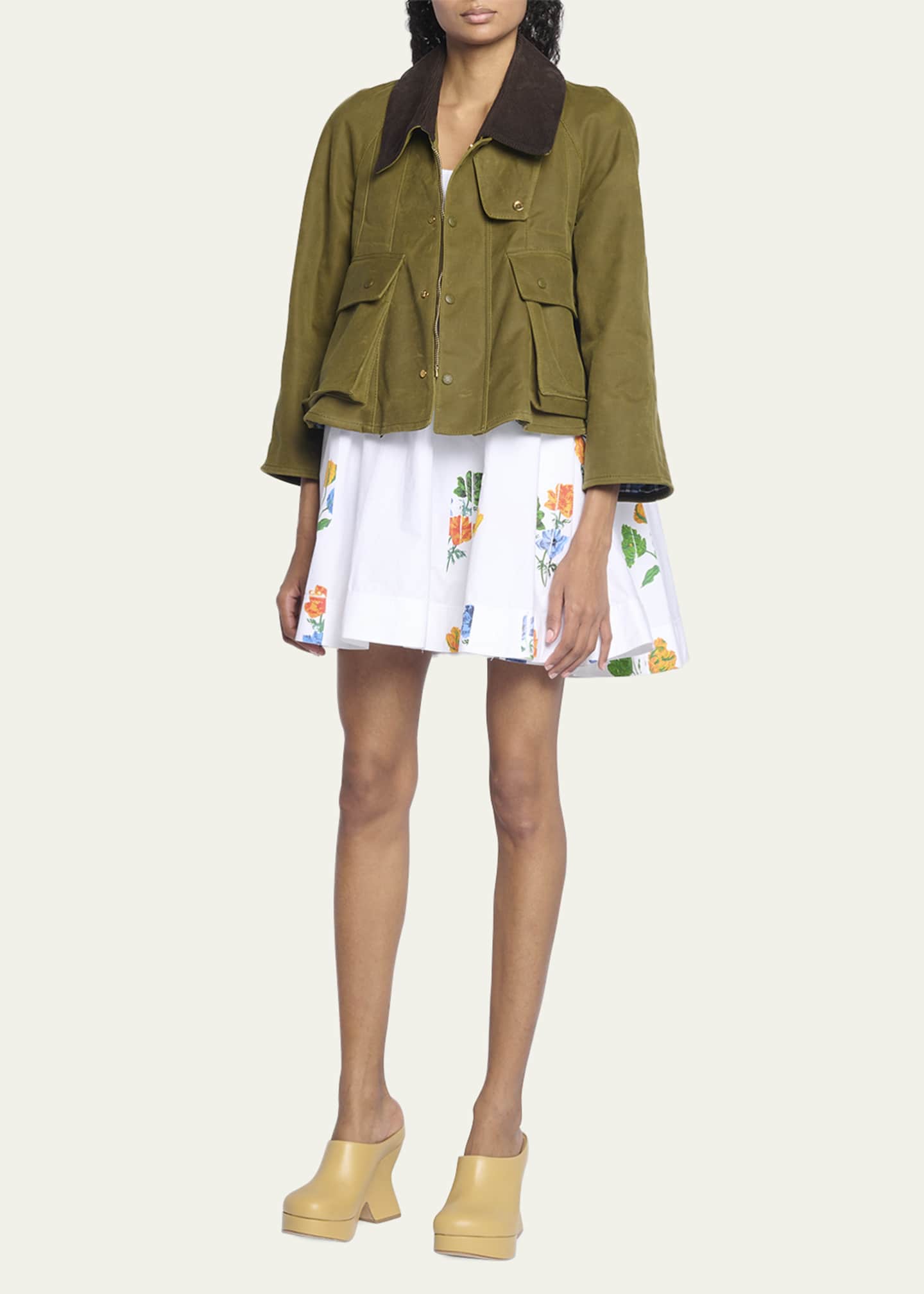 Loewe Short Trapeze Parka Jacket with Patch Pockets - Bergdorf Goodman
