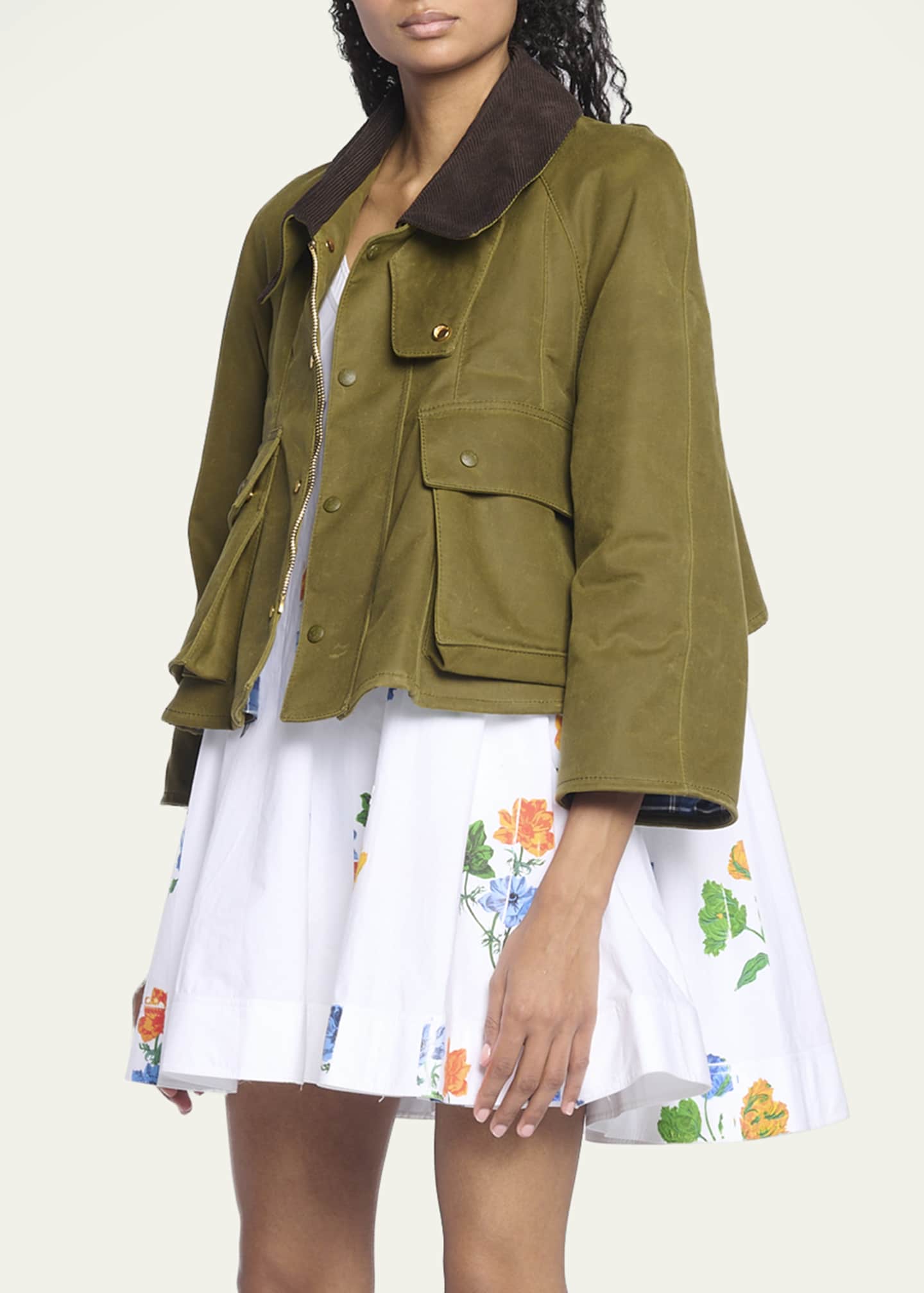 Loewe Short Trapeze Parka Jacket with Patch Pockets - Bergdorf Goodman