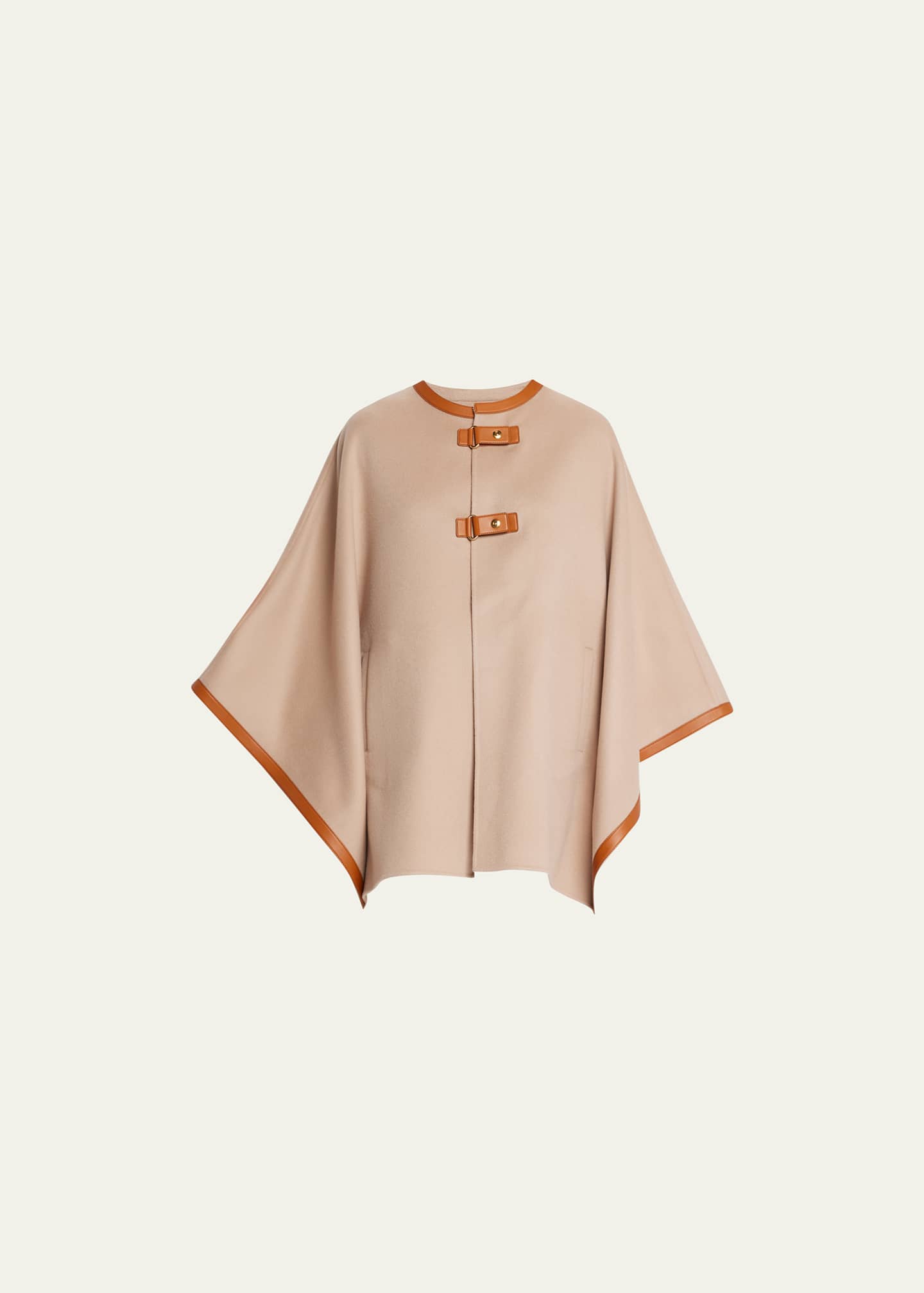 Loro Piana Cashmere & Leather Cape - Bergdorf Goodman