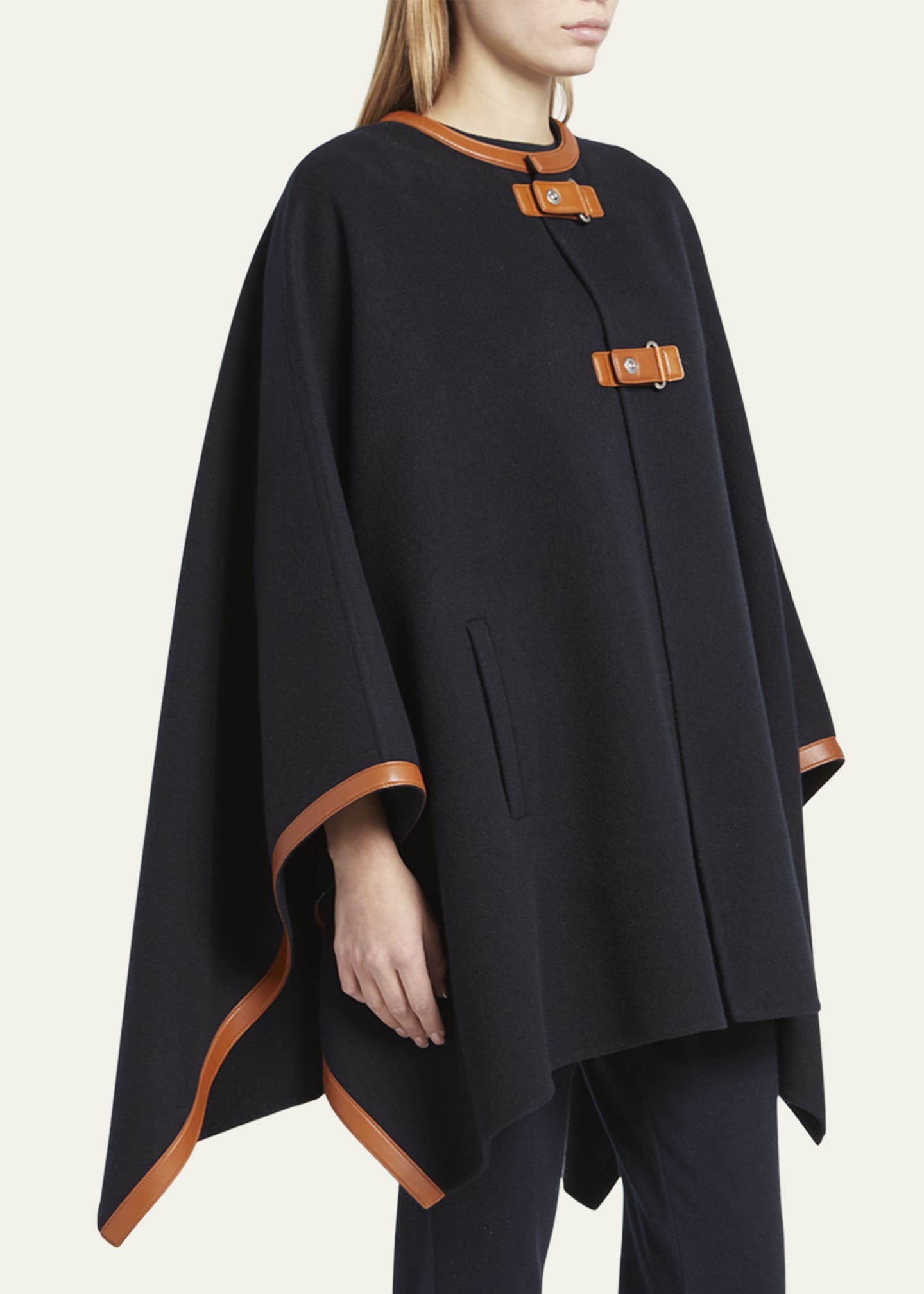 Loro Piana Cashmere & Leather Cape - Bergdorf Goodman