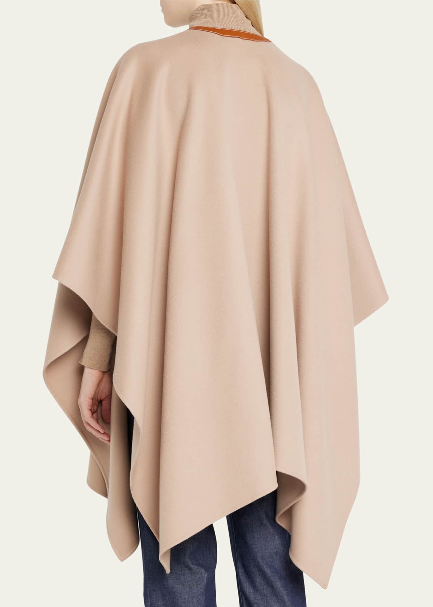 Loro Piana Teodora Cashmere & Leather Cape - Bergdorf Goodman