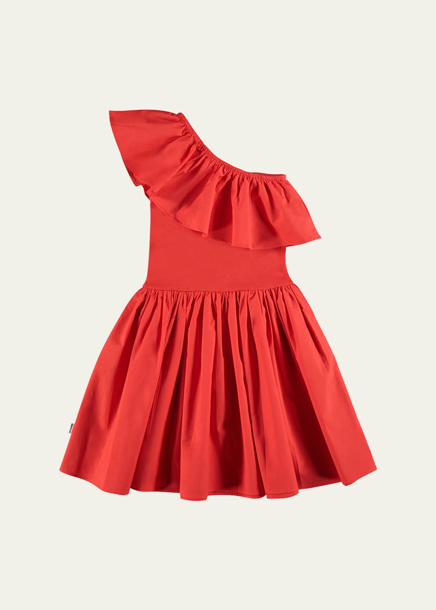 Molo Girl's Chloey Ruffle One Shoulder Dress, Size 7-16 - Bergdorf Goodman