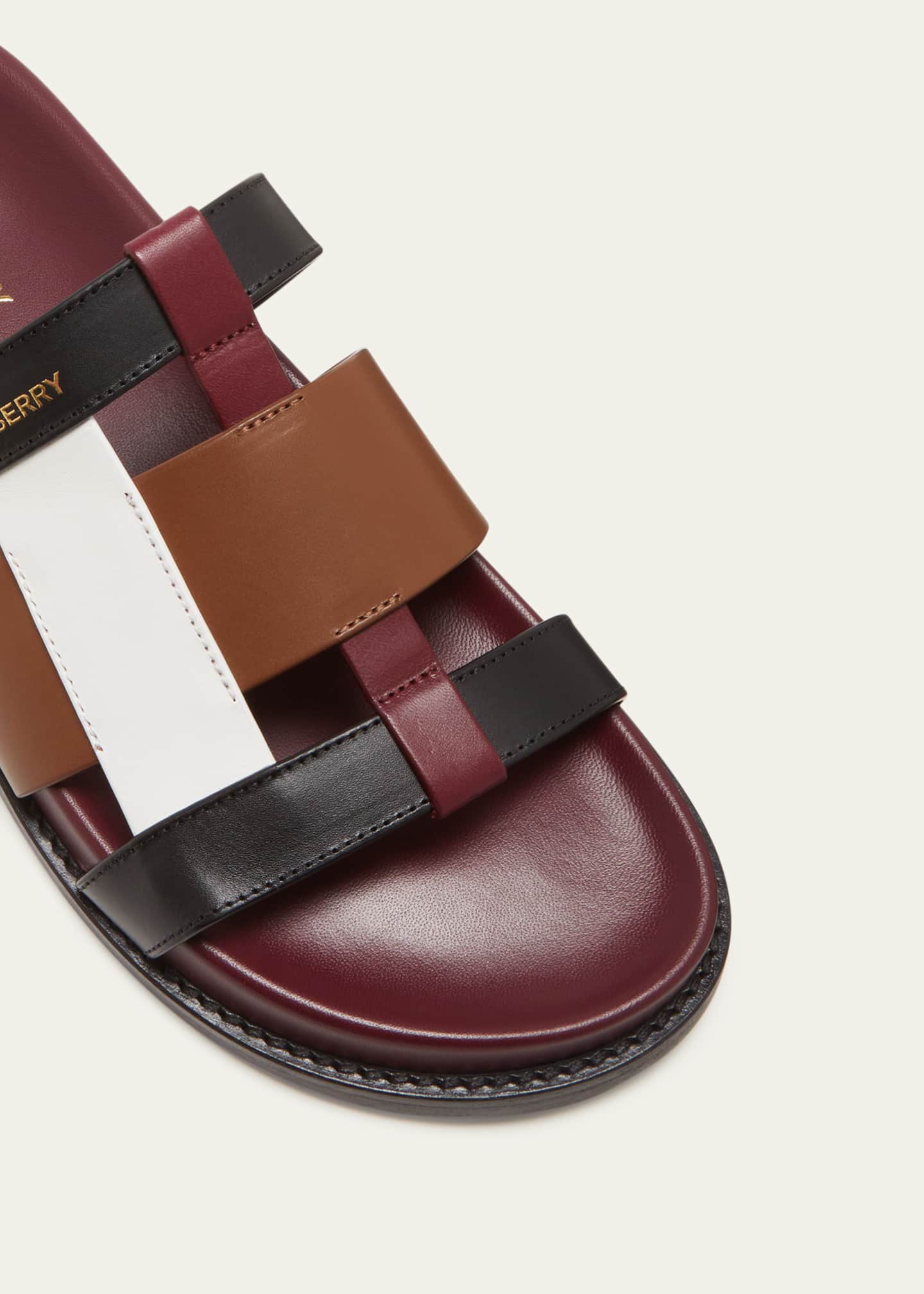 Burberry Thelma Colorblock Comfort Slide Sandals - Bergdorf Goodman