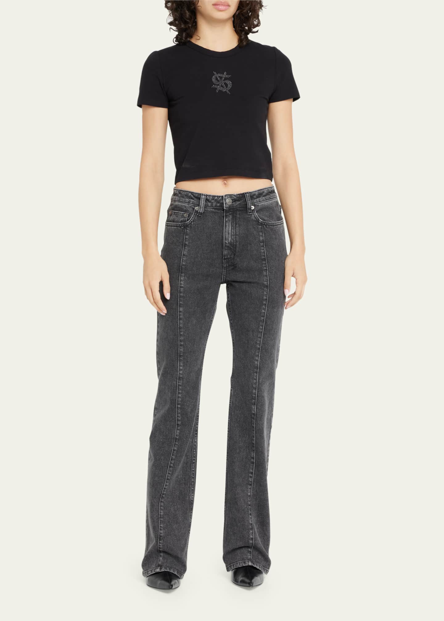 Ksubi Soho Paneled Bootcut Back-Zip Jeans - Bergdorf Goodman