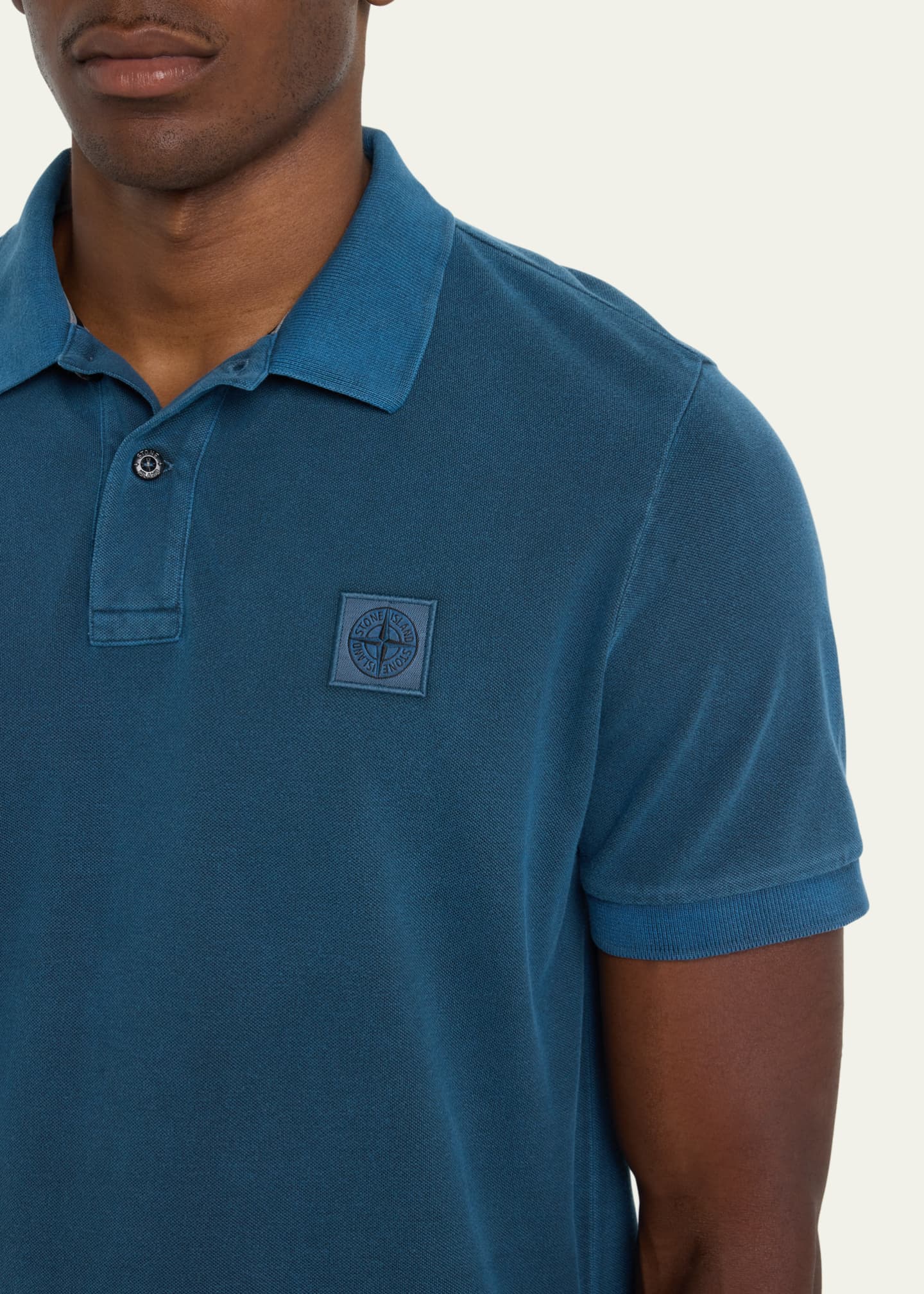 Stone Island Men's Pique Garment-Dyed Polo Shirt - Bergdorf Goodman
