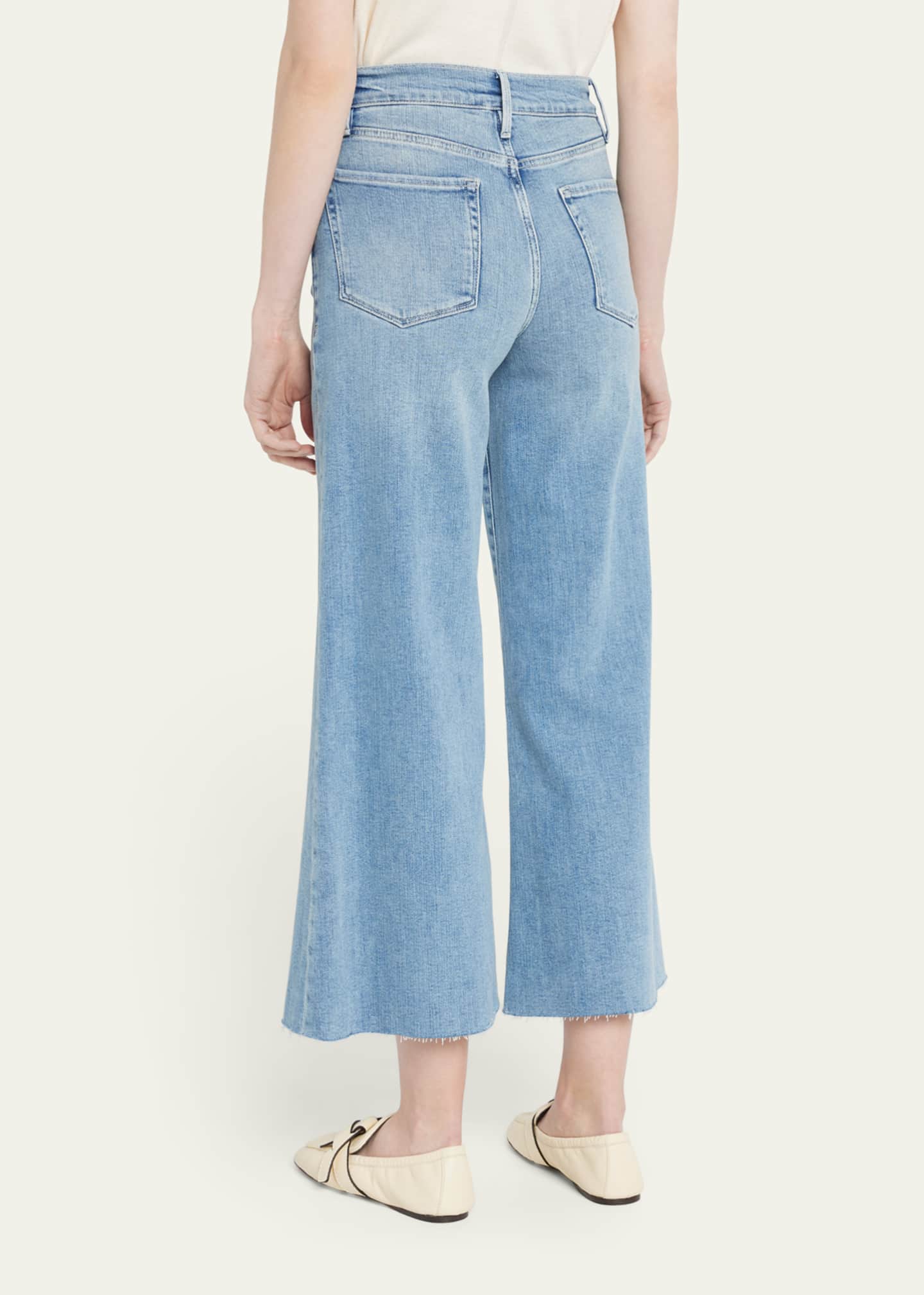 FRAME Le Palazzo Crop Raw-Hem Jeans - Bergdorf Goodman