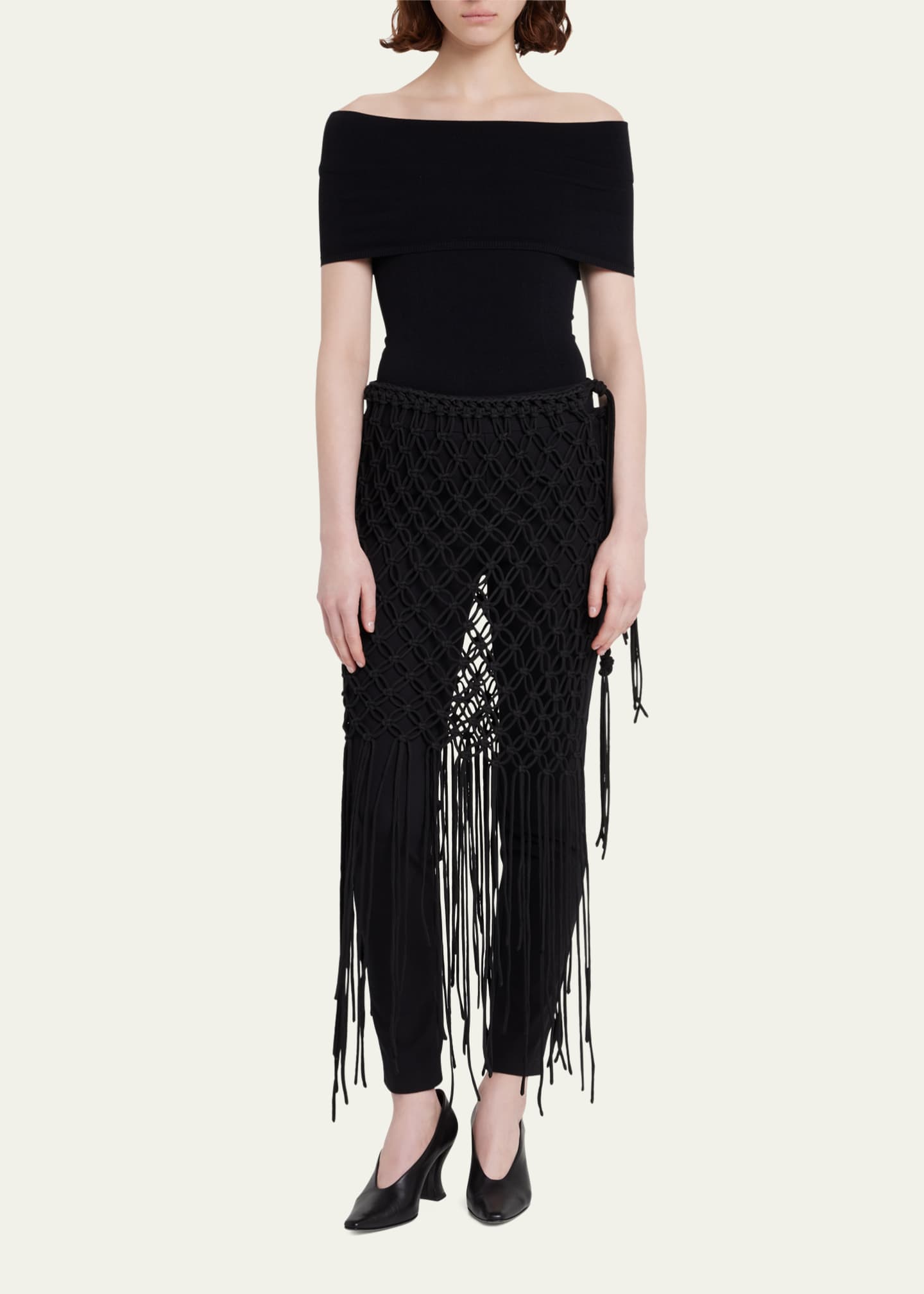 Dries Van Noten Soles Netted Midi Skirt - Bergdorf Goodman