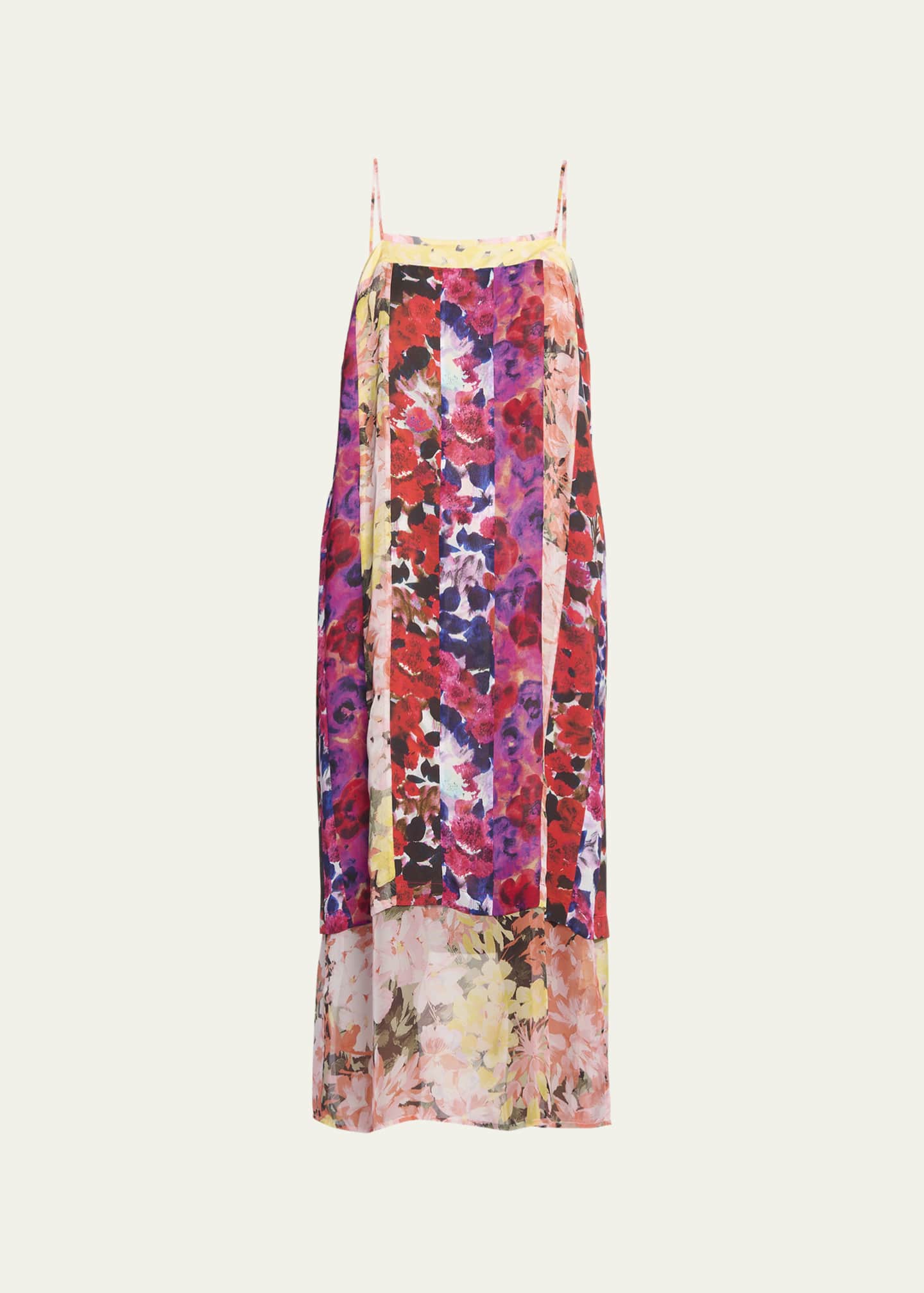 Dries Van Noten Dastra Floral Patchwork Midi Dress - Bergdorf Goodman
