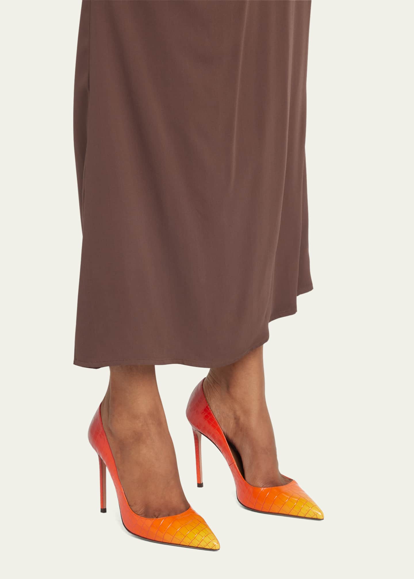 Aquazzura Purist Croco Ombre Pumps - Bergdorf Goodman