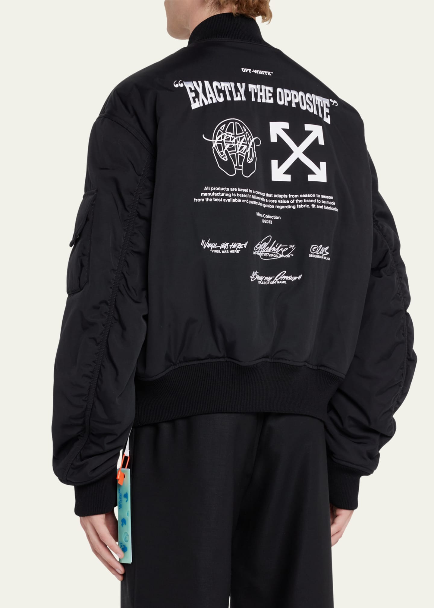 Off-White Men's Exact Opposite Oversized Bomber Jacket - Bergdorf Goodman