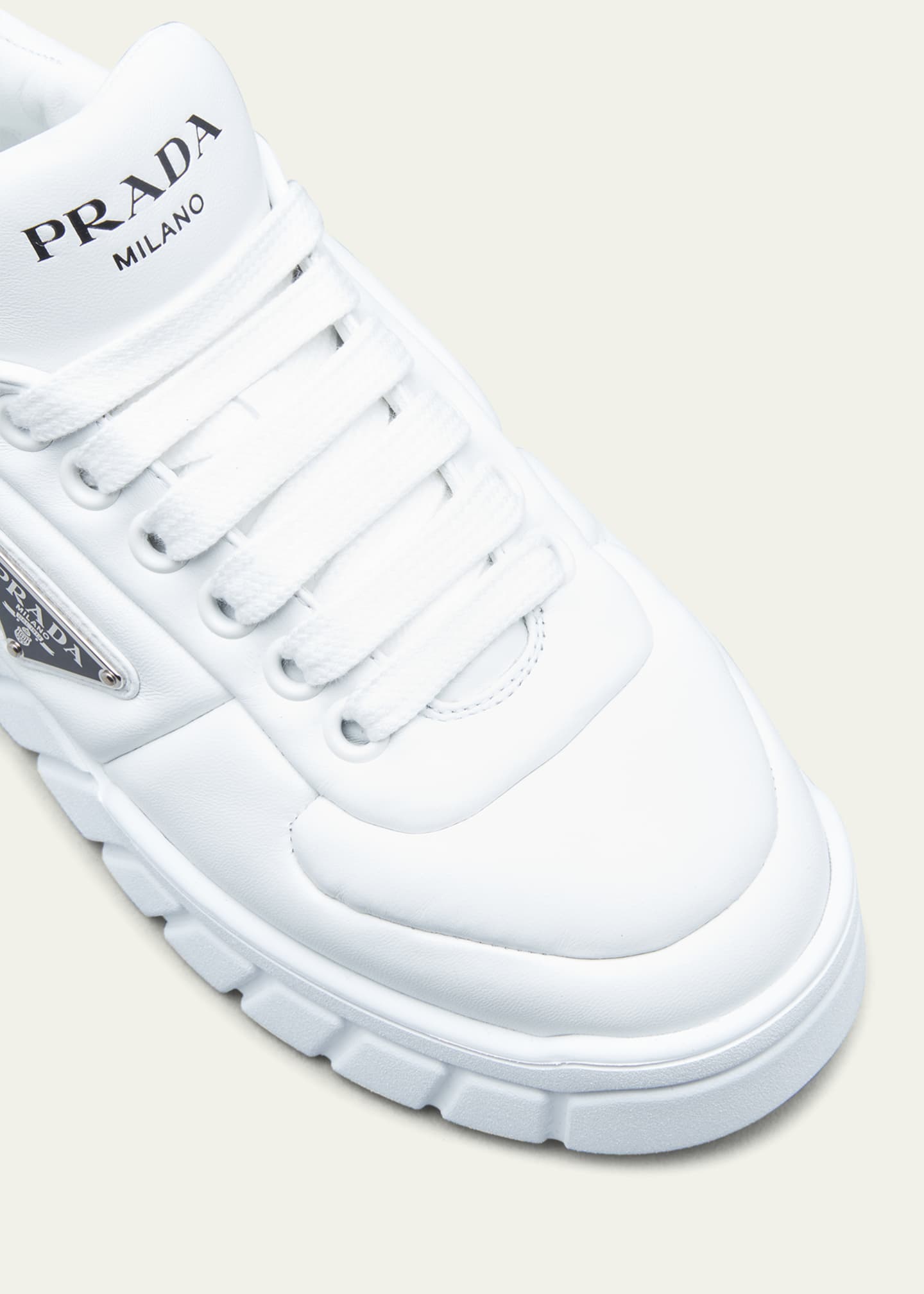 Prada Fly Leather Low-Top Sneakers - Bergdorf Goodman