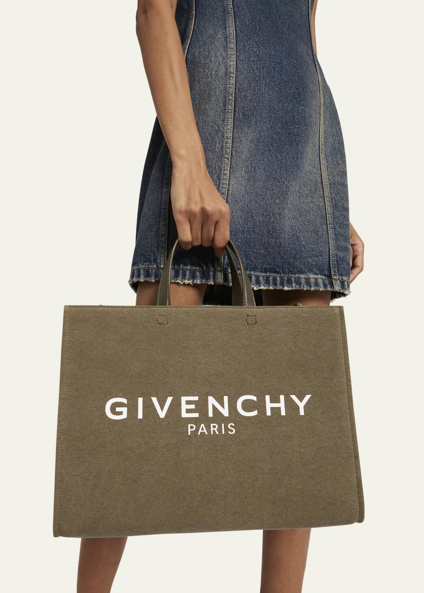 Givenchy Medium G-Tote Bag in Washed Canvas - Bergdorf Goodman