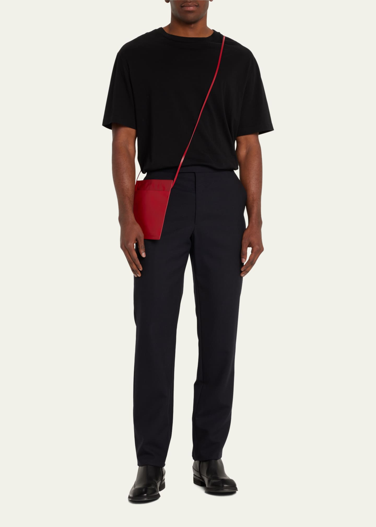 THE ROW Men's Leather Crossbody Pocket Bag - Bergdorf Goodman