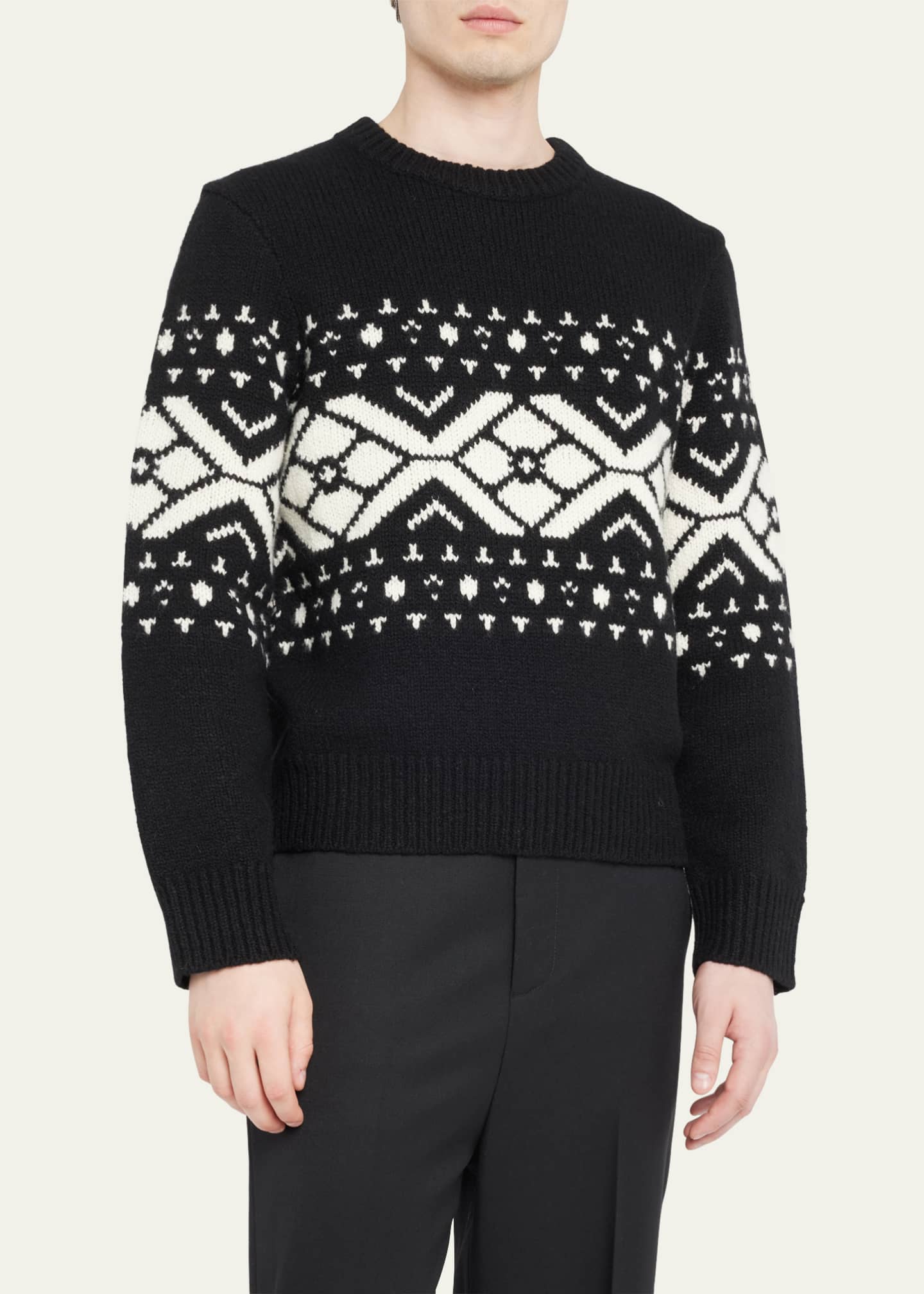 Nili Lotan Men's Josef Fair Isle Sweater - Bergdorf Goodman