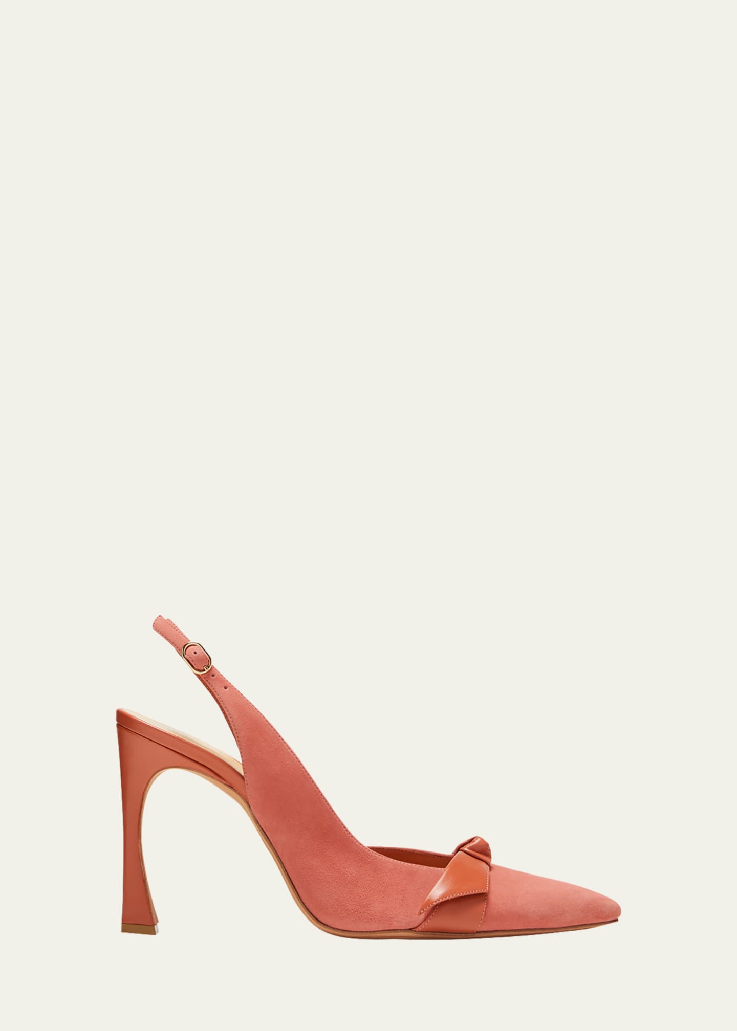 Alexandre Birman Clarita Suede Bow Slingback Pumps - Bergdorf Goodman