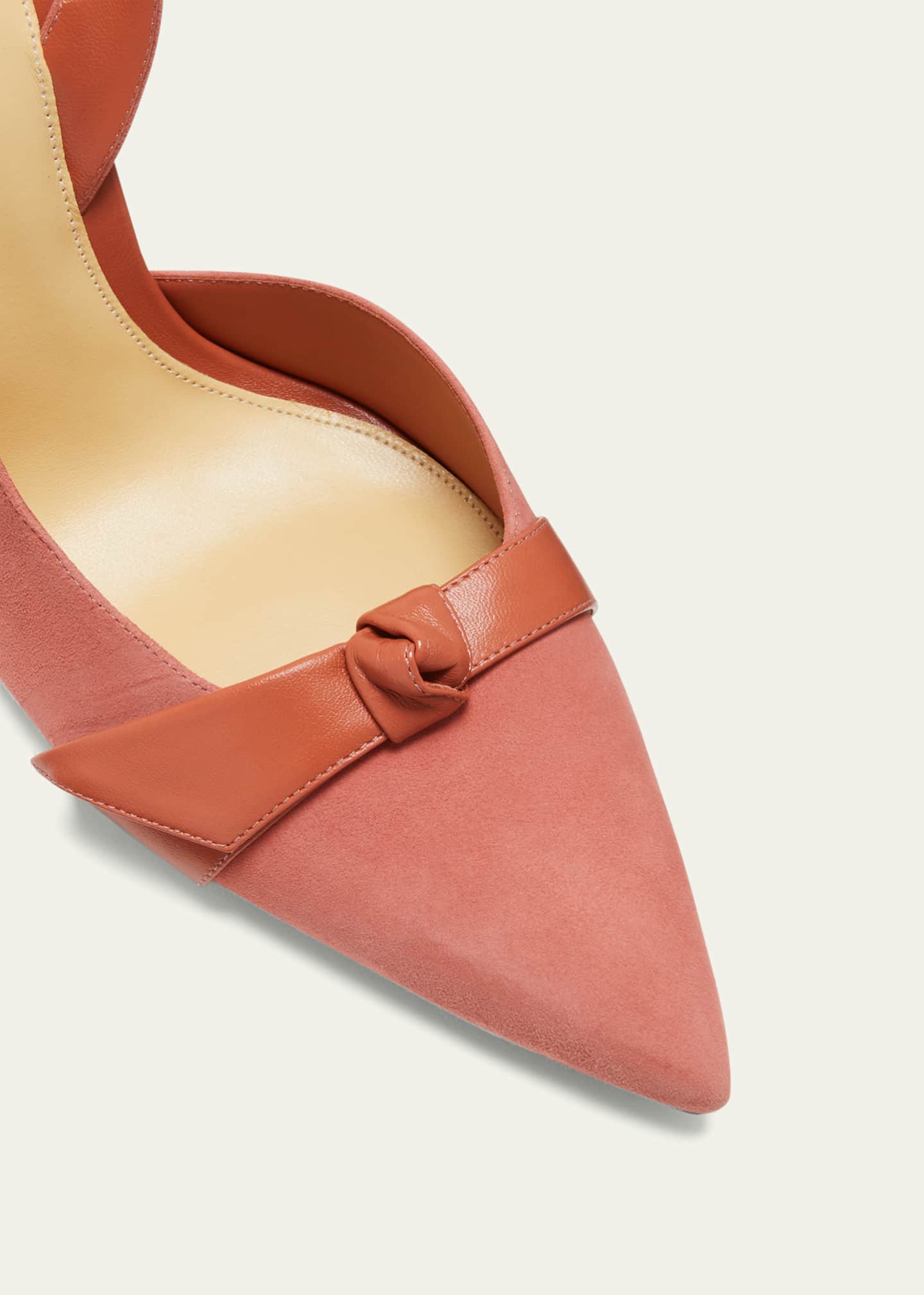 Alexandre Birman Clarita Suede Bow Slingback Pumps - Bergdorf Goodman