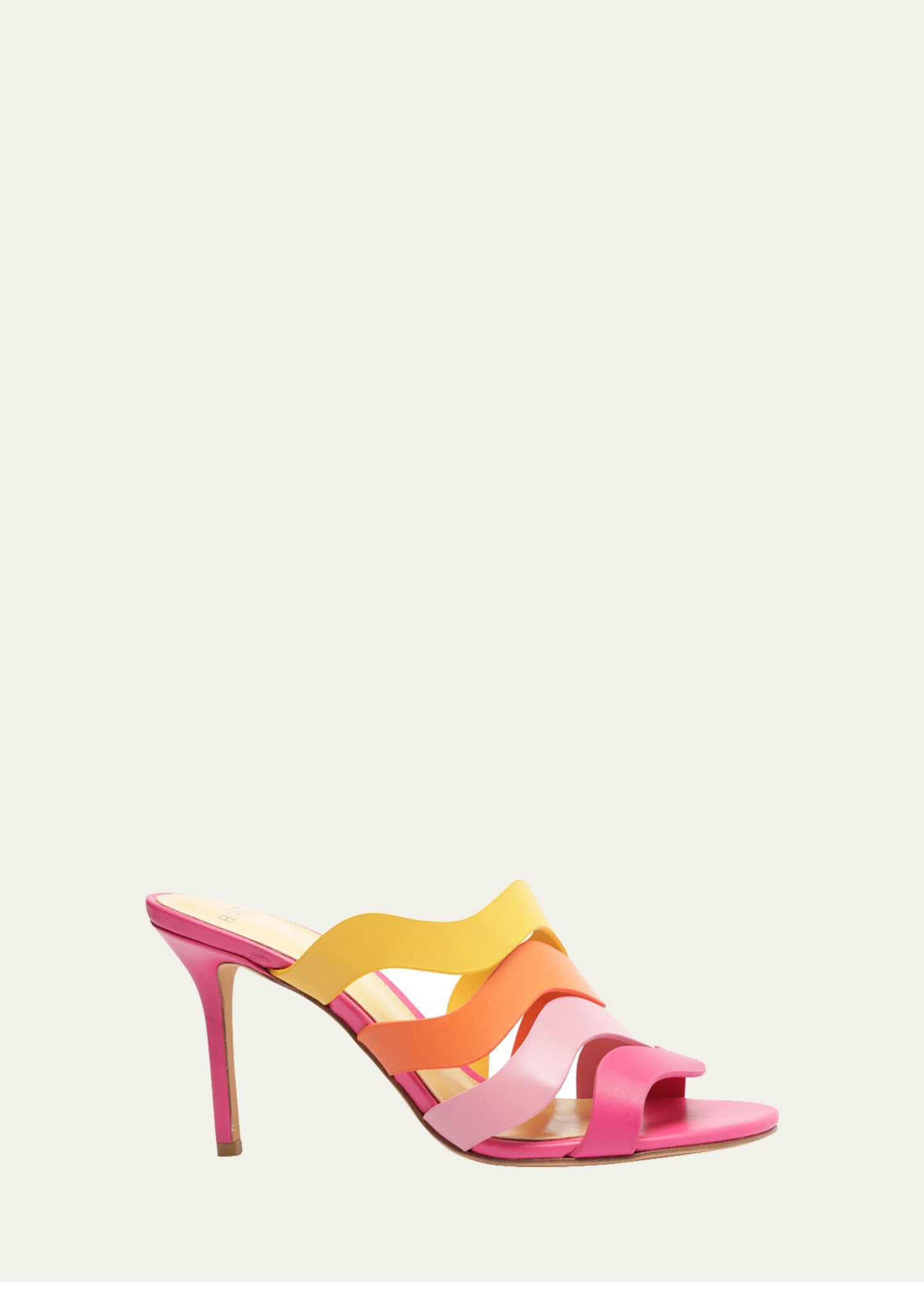Alexandre Birman Aila Colorblock Wave Mule Sandals - Bergdorf Goodman
