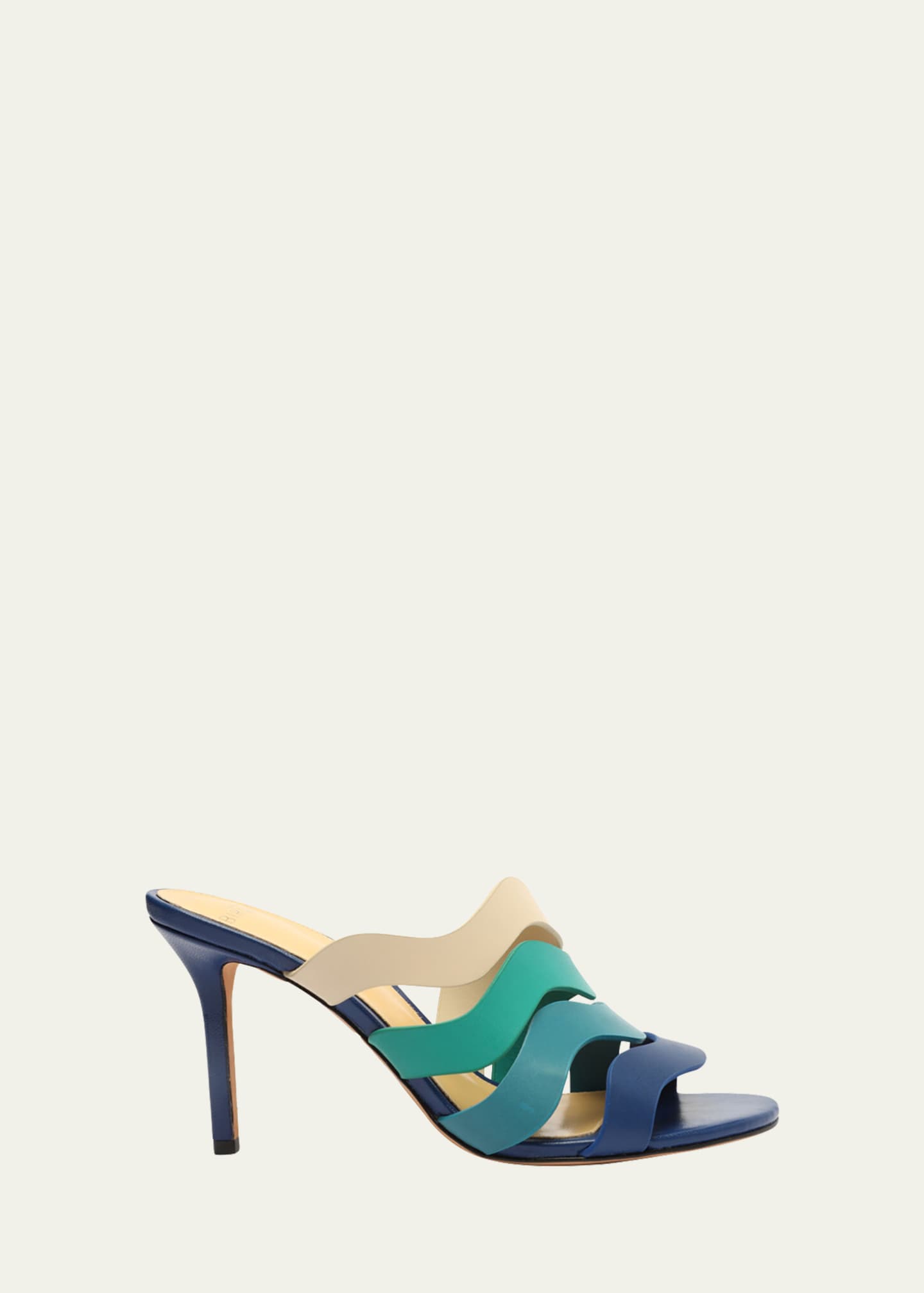 Alexandre Birman Aila Colorblock Wave Mule Sandals - Bergdorf Goodman