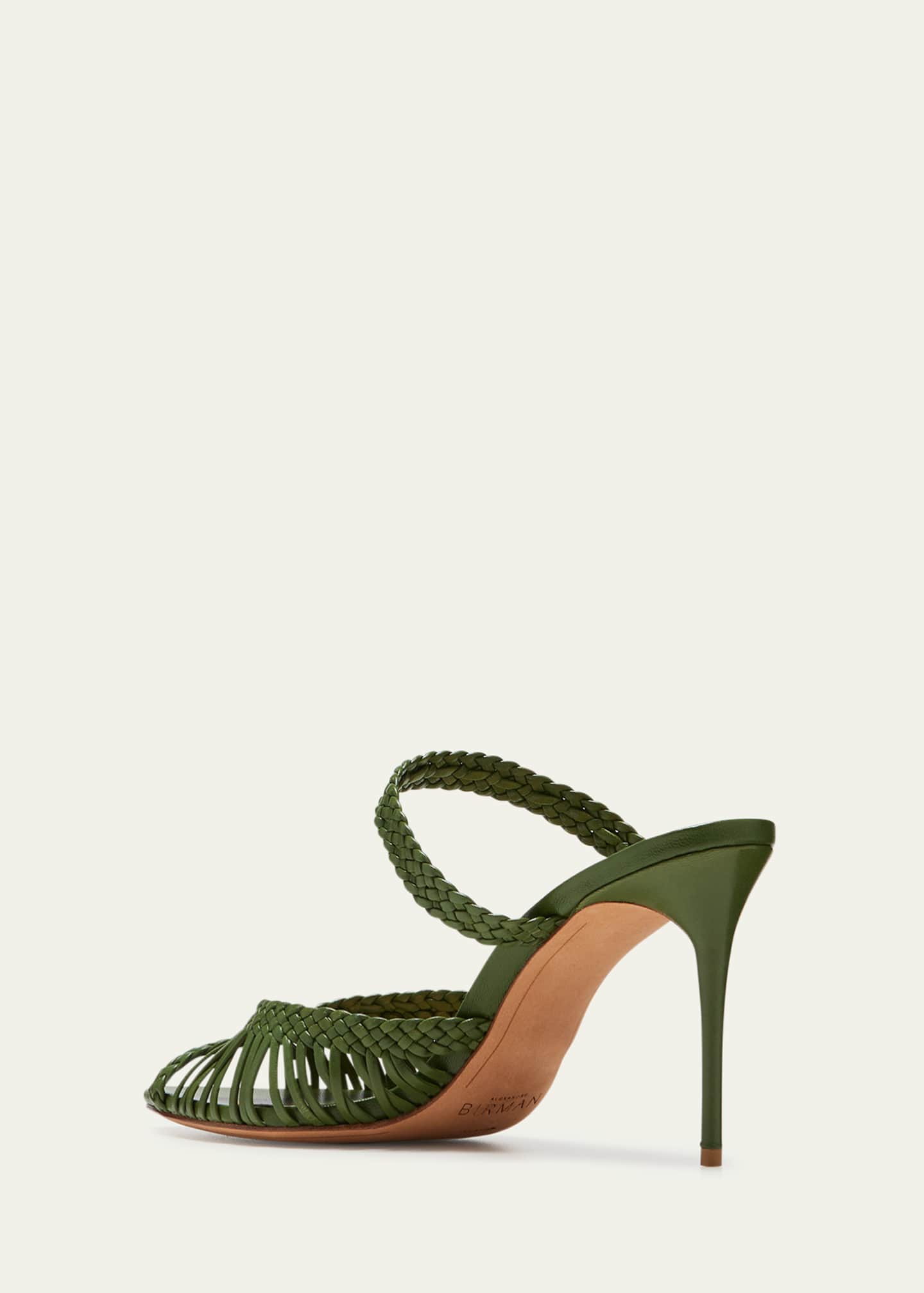 Alexandre Birman Agatha Braided Stiletto Mule Sandals - Bergdorf Goodman