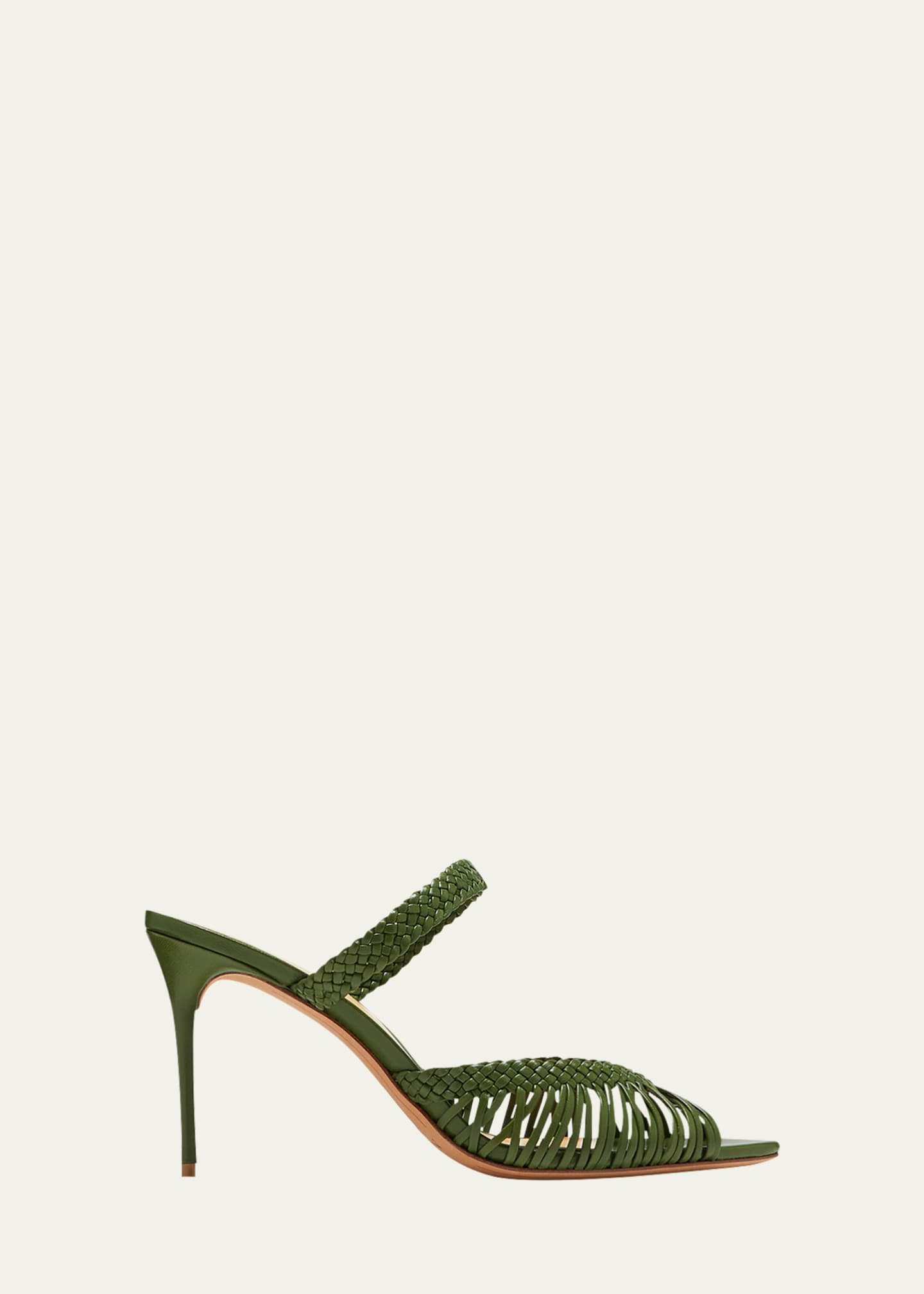 Alexandre Birman Agatha Braided Stiletto Mule Sandals - Bergdorf Goodman