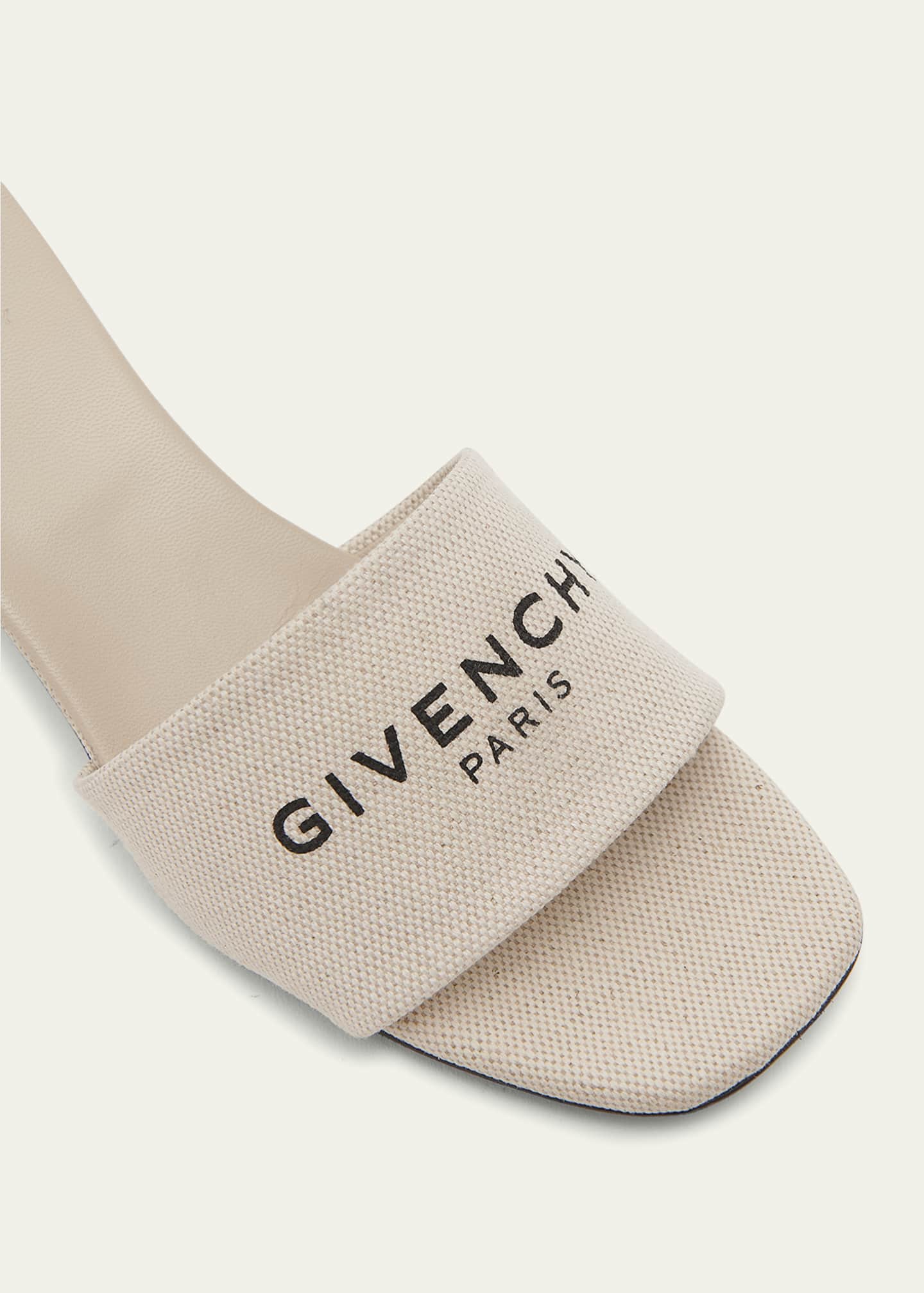 Givenchy Cotton Logo Mule Sandals - Bergdorf Goodman