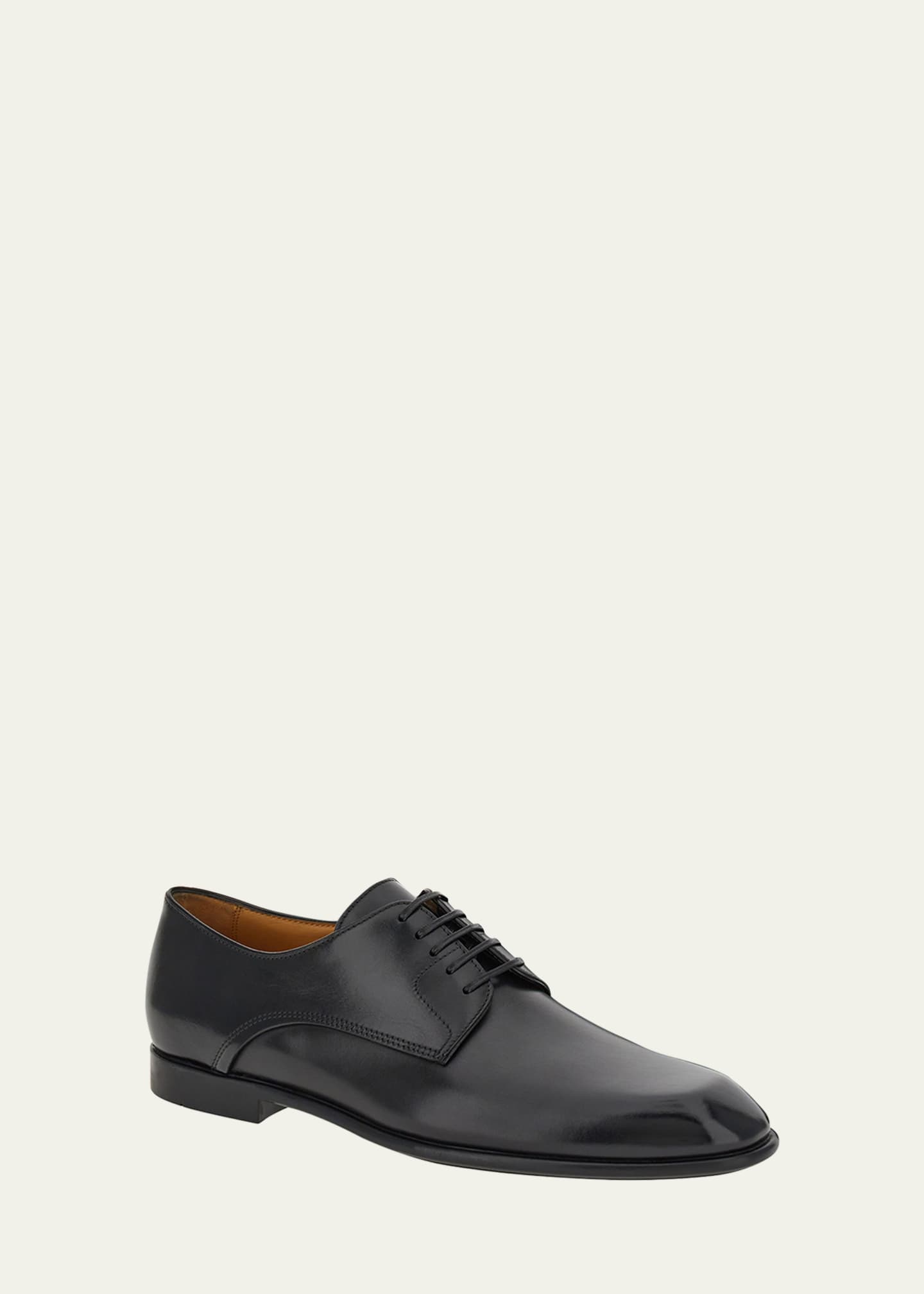 Ferragamo Men's Fosco Leather Derby Shoes - Bergdorf Goodman