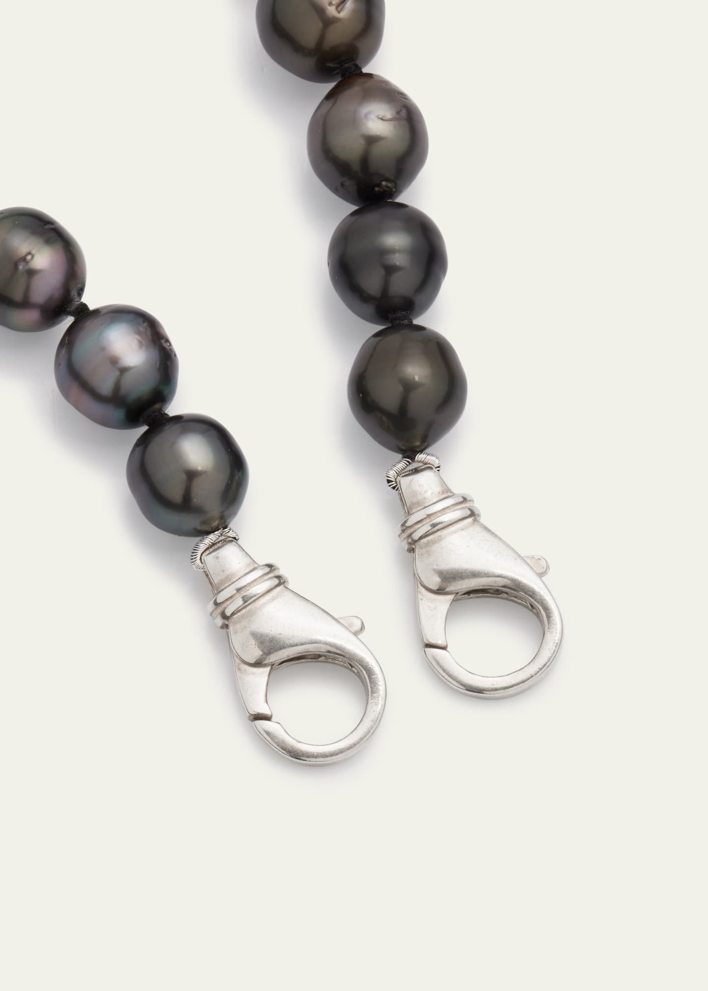 Lois Sasson Design Men's Baroque Black Tahitian Pearl Necklace ...